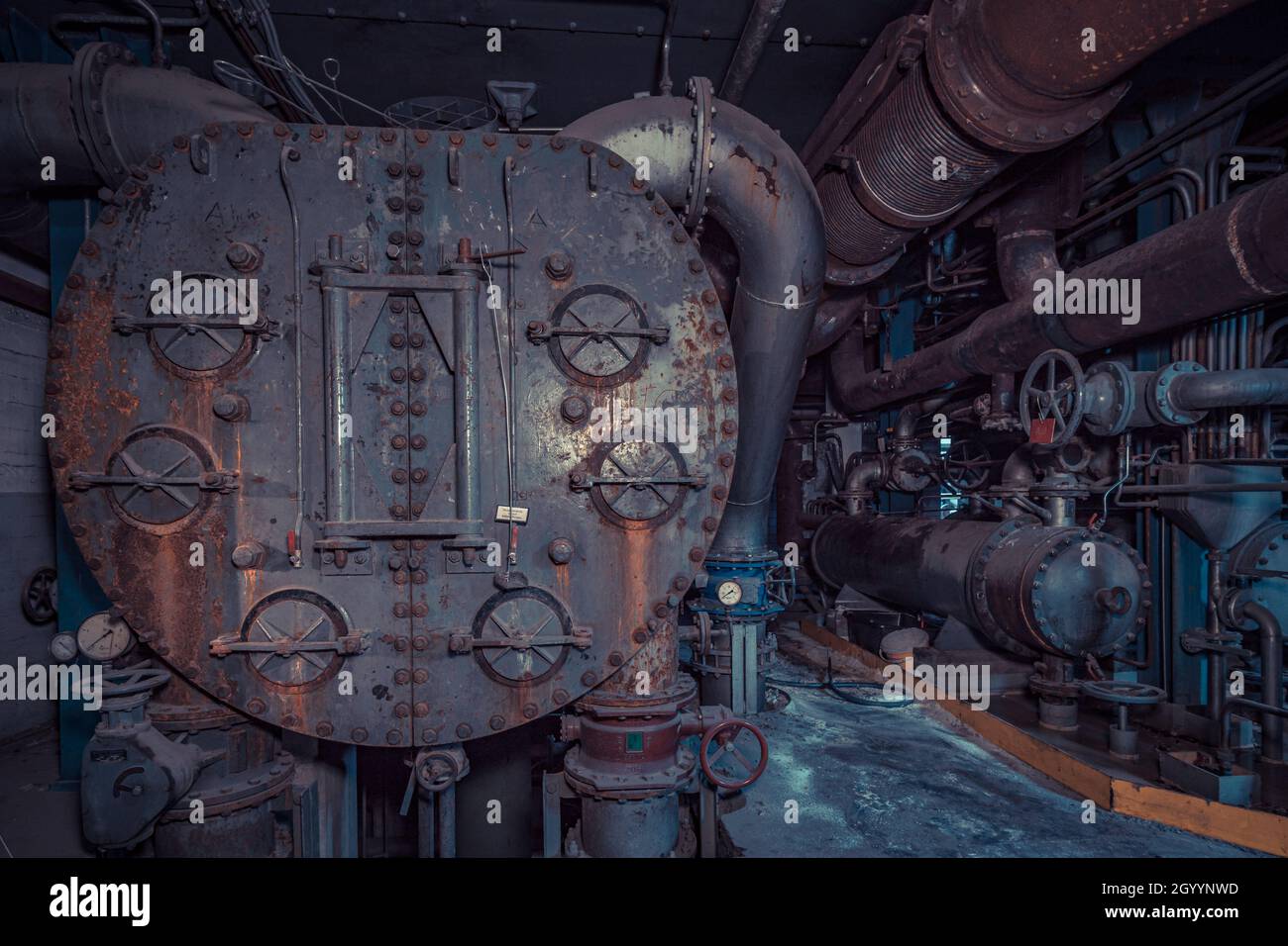 Creepy abandoned industry area with power plant a lost place a decayed ...