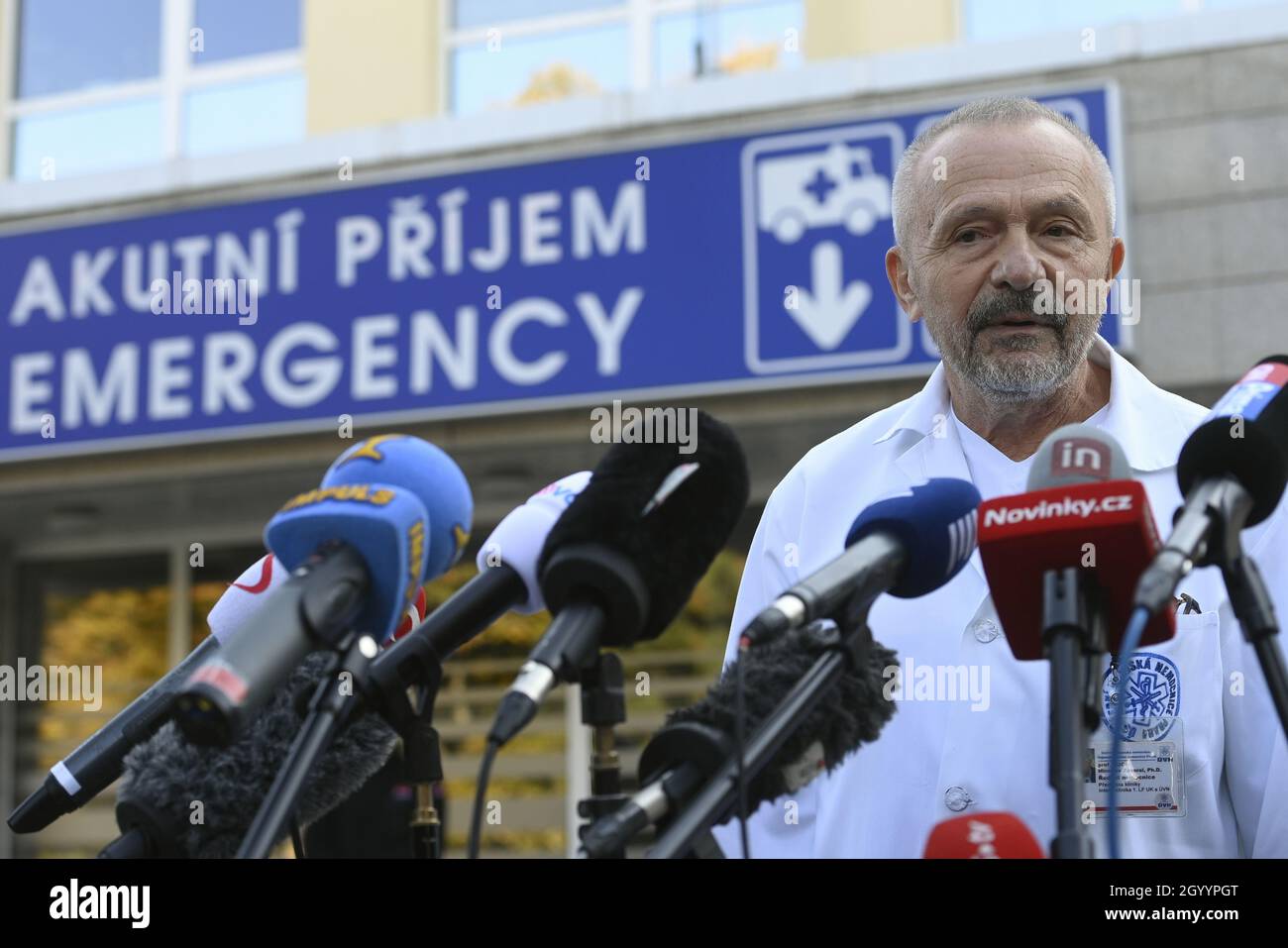 Prague, Czech Republic. 10th Oct, 2021. Complications accompanying ...