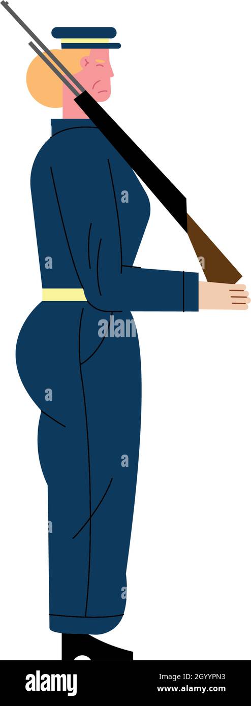 veteran female with rifle character Stock Vector Image & Art - Alamy