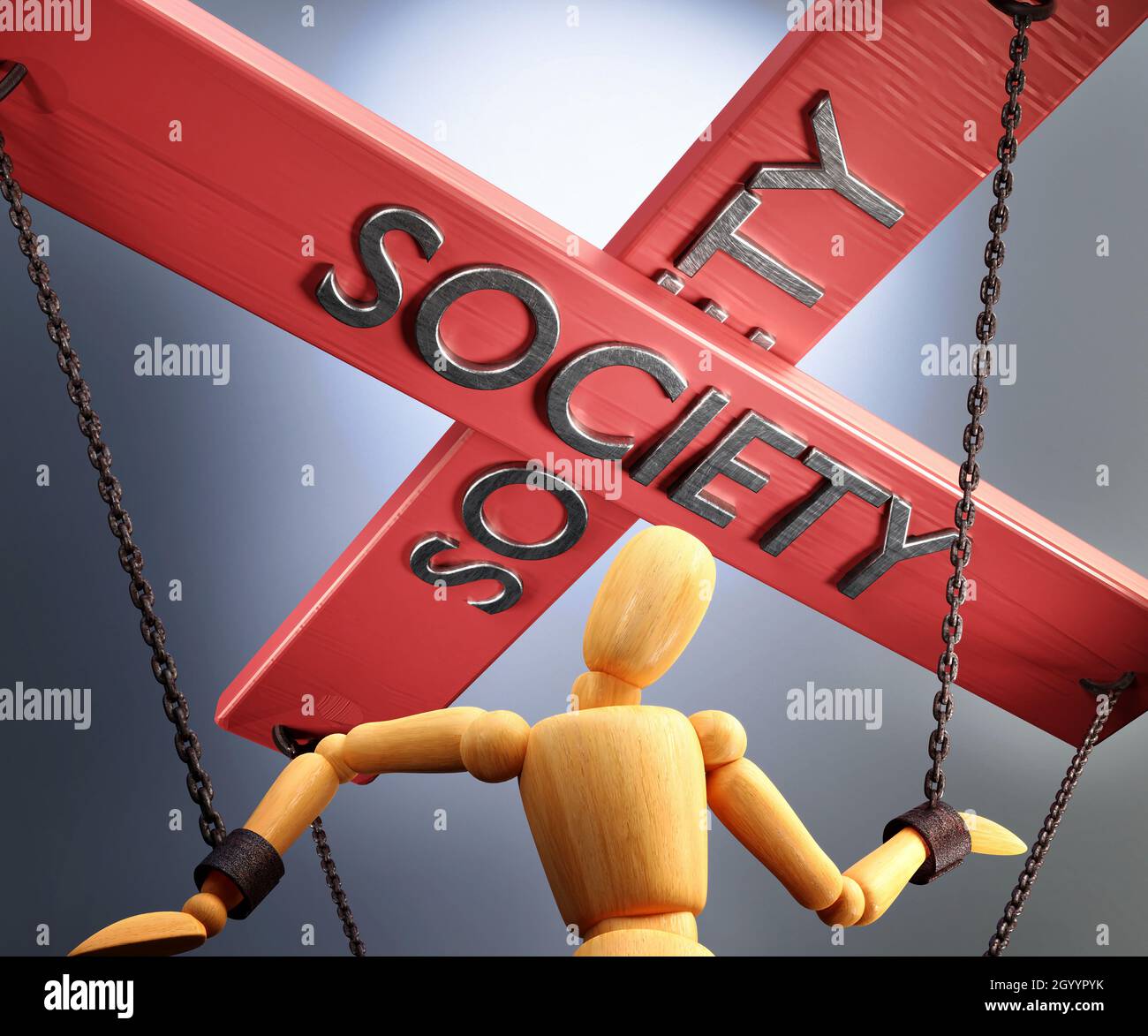 Society control, power, authority and manipulation symbolized by ...
