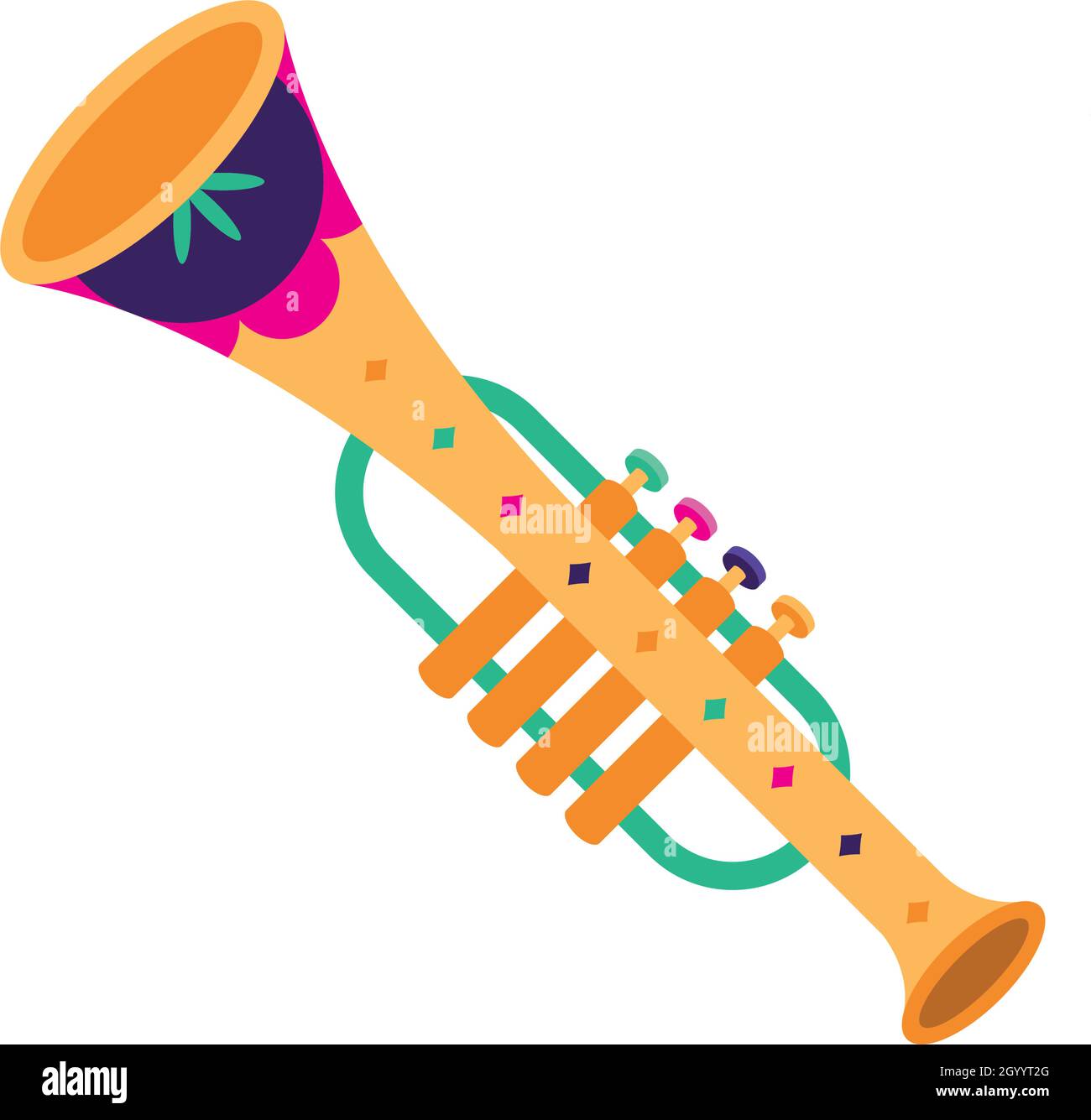 mexican marichi trumpet instrument icon Stock Vector Image & Art - Alamy