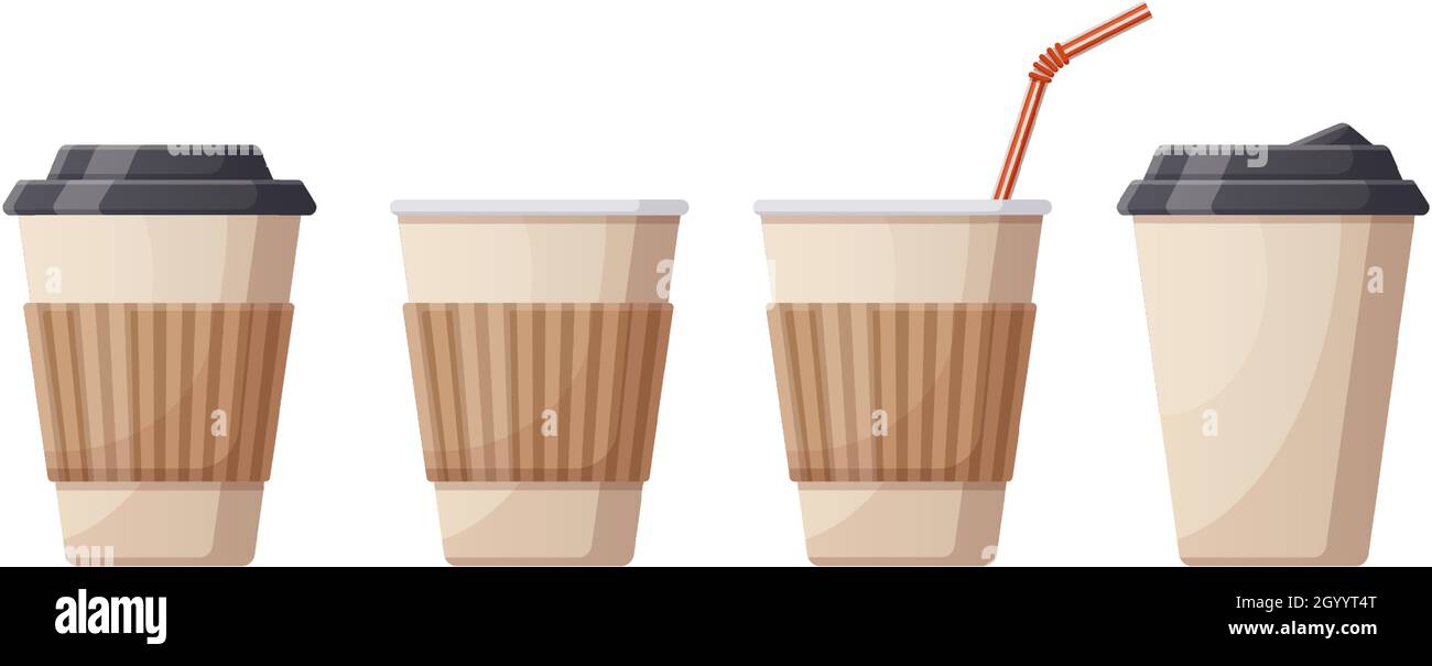 Plastic cups coffee go Stock Vector Images - Alamy