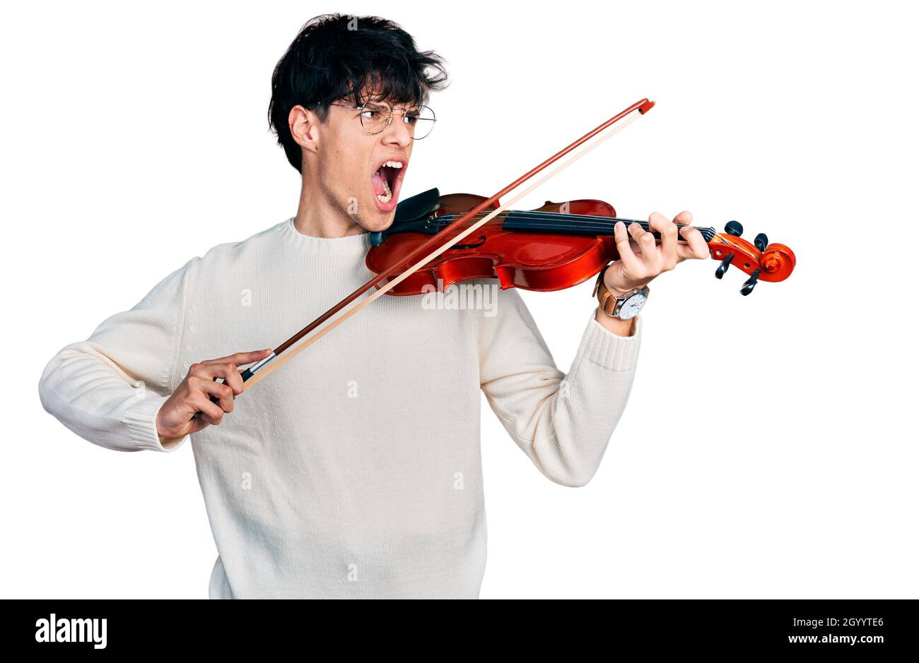 Boy violin angry hi-res stock photography and images - Alamy