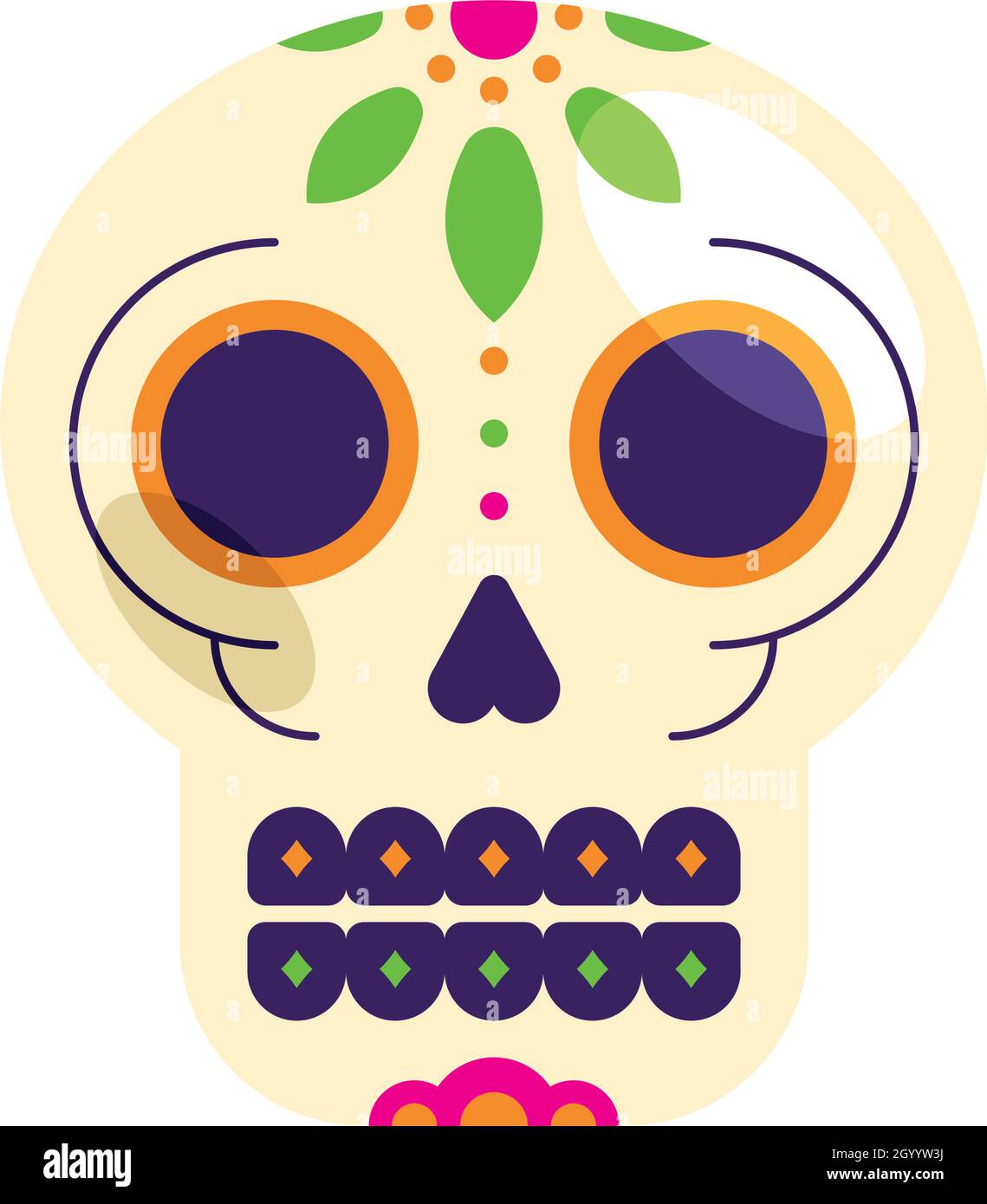 mexican skull head traditional icon Stock Vector Image & Art - Alamy
