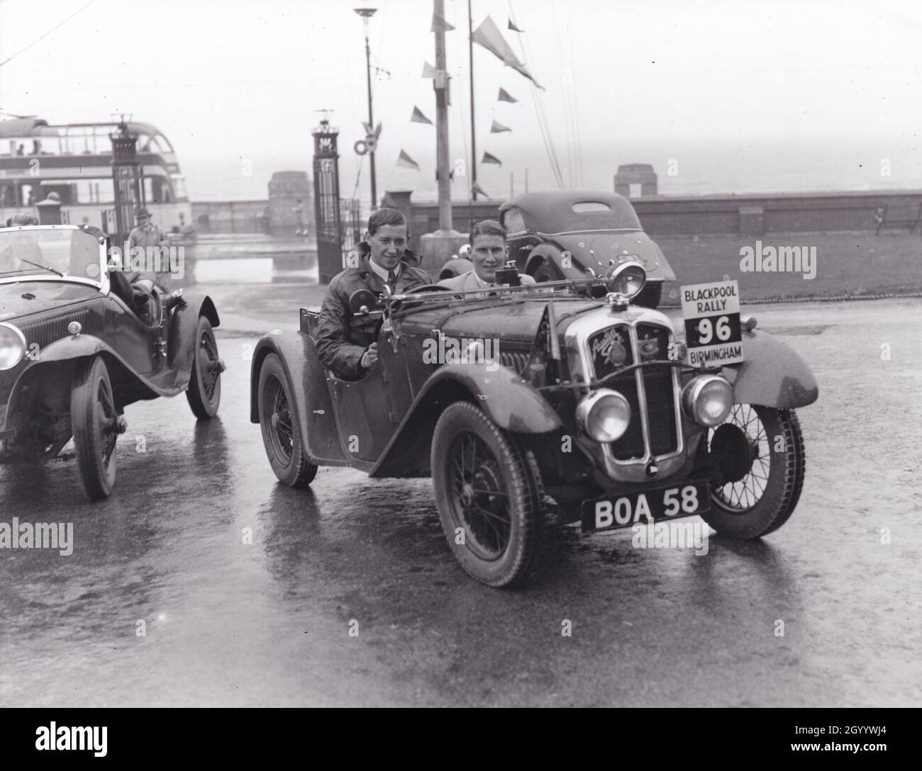 Blackpool Rally Austin 1936 - 7HP Grasshopper Team Car Stock Photo - Alamy