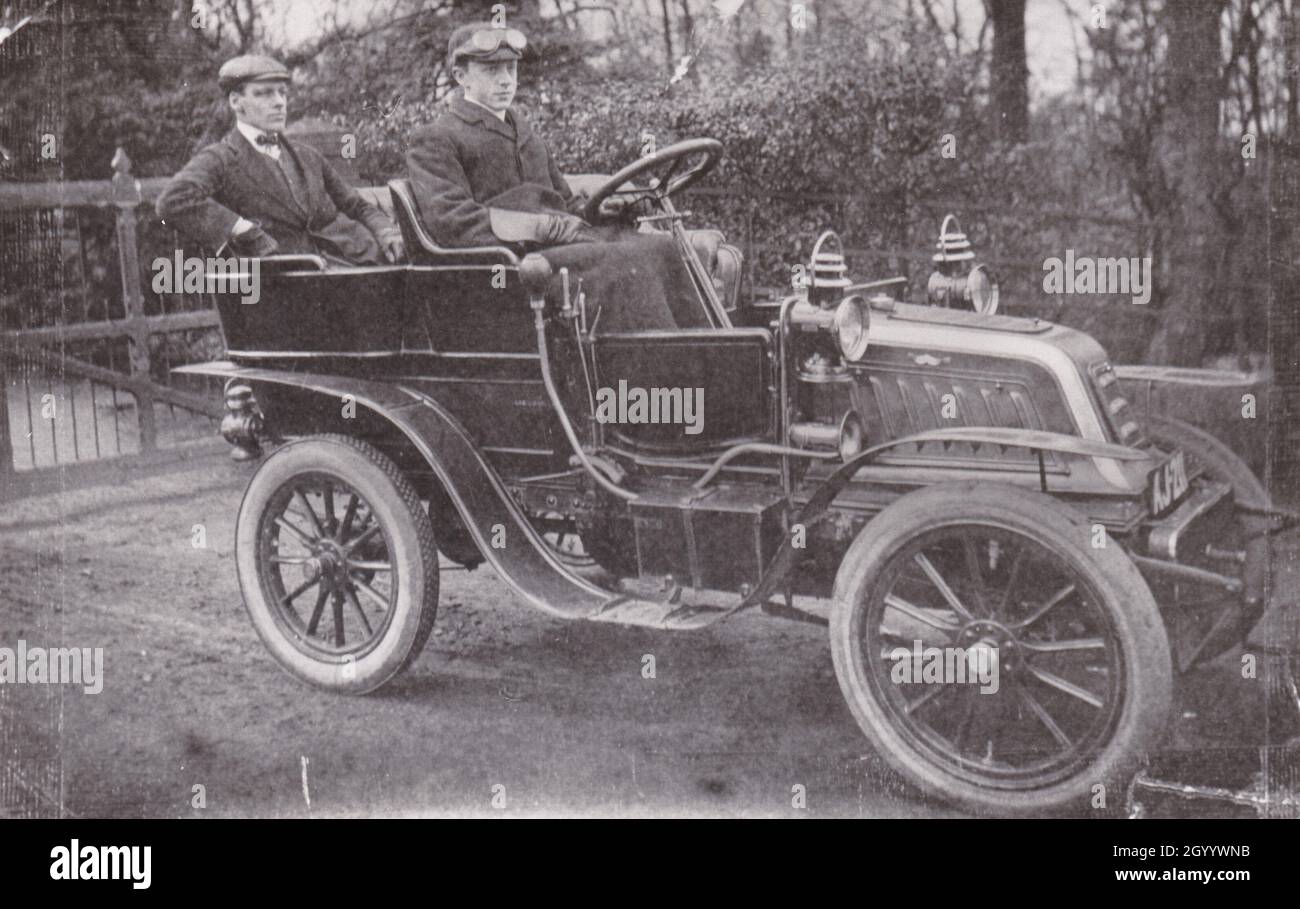 Vintage black and white photo of vintage / classic car 1900s - 1905 ...