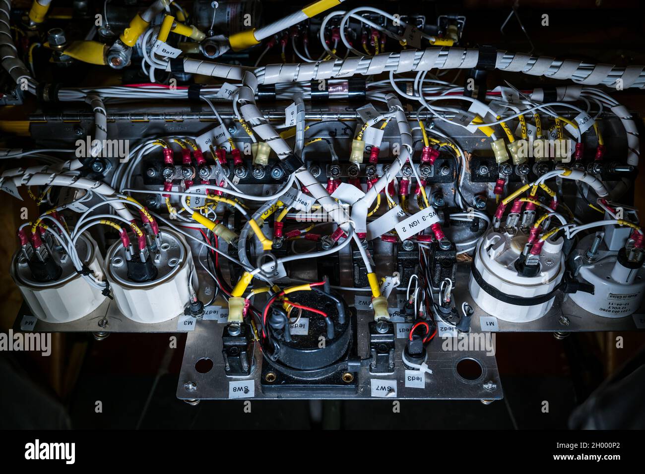 Cockpit electronic in replica WWI Sopwith Strutter aeroplane in ...