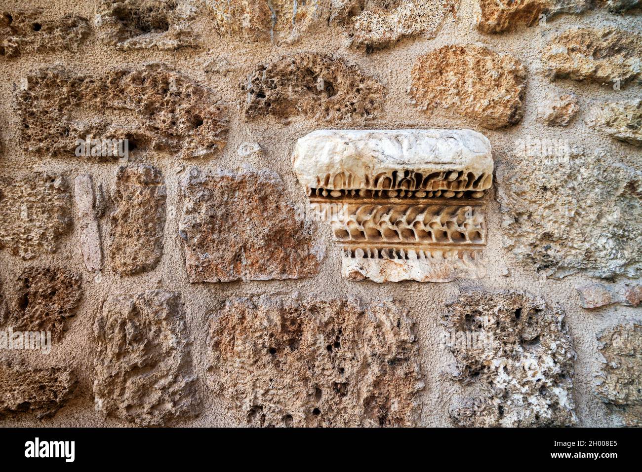 stone texture, stone wall background. an old shabby wall of stone ...