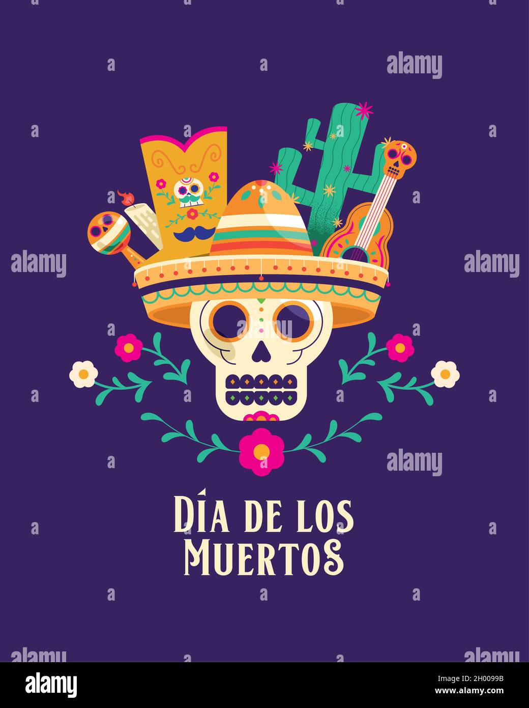 day of dead lettering mexican celebration Stock Vector Image & Art - Alamy