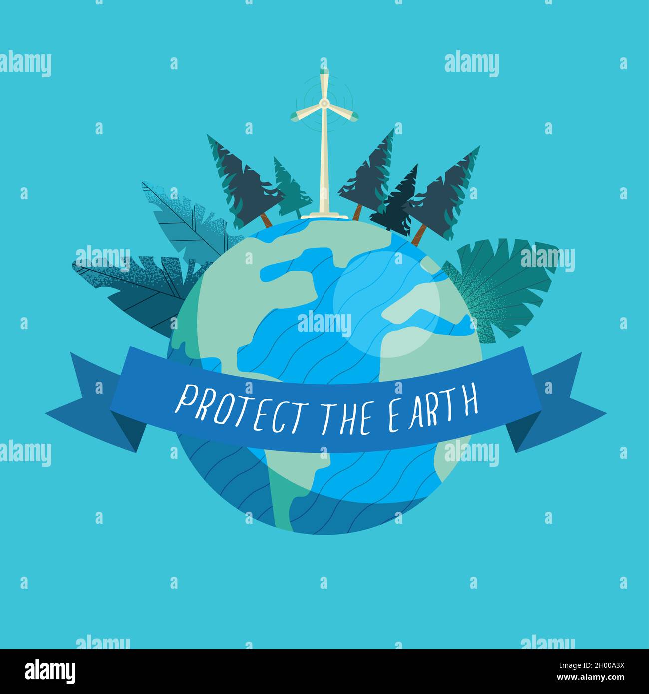 environment campaign poster with earth planet Stock Vector Image & Art ...