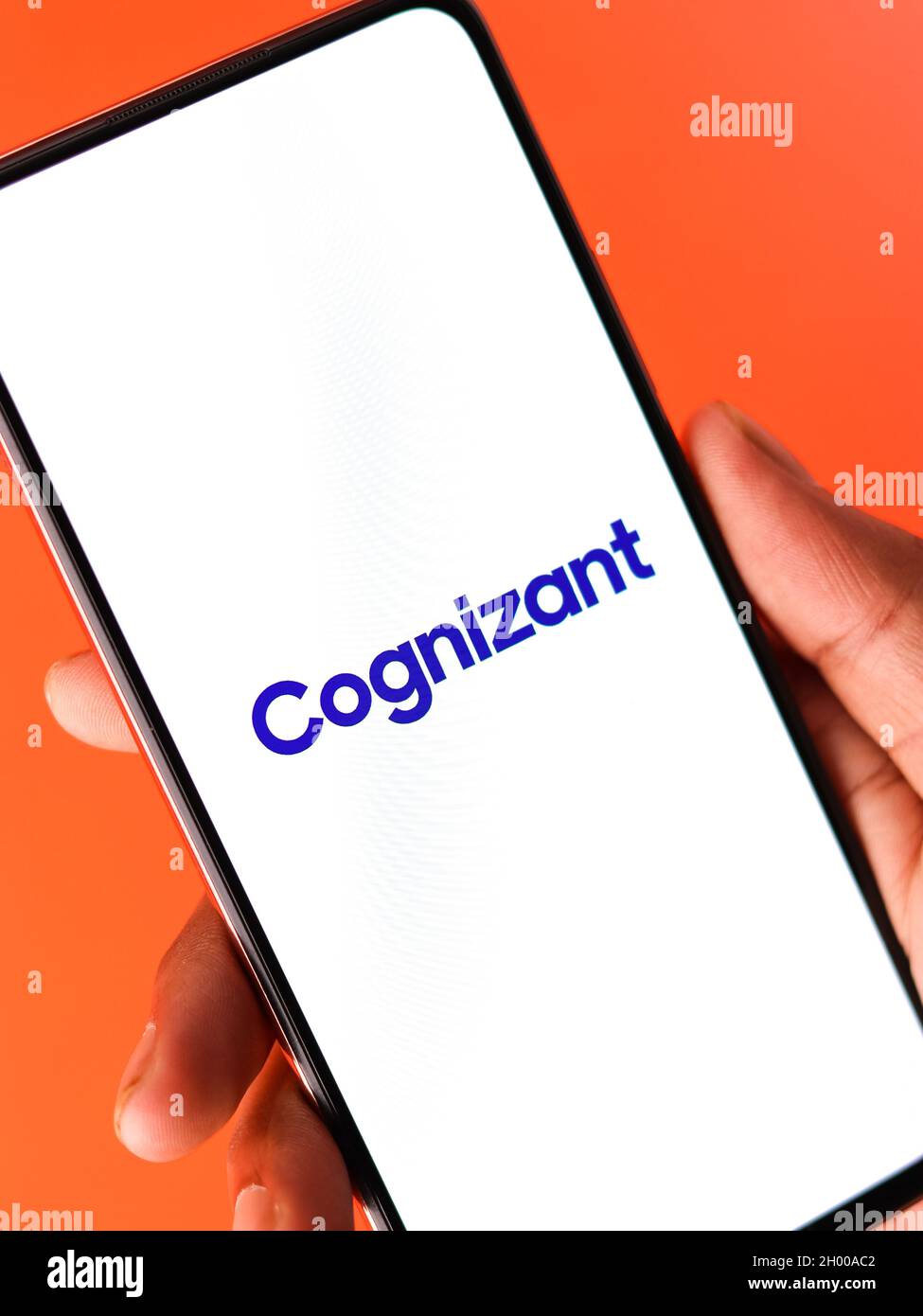 West Bangal, India - October 09, 2021 : Cognizant logo on phone screen ...