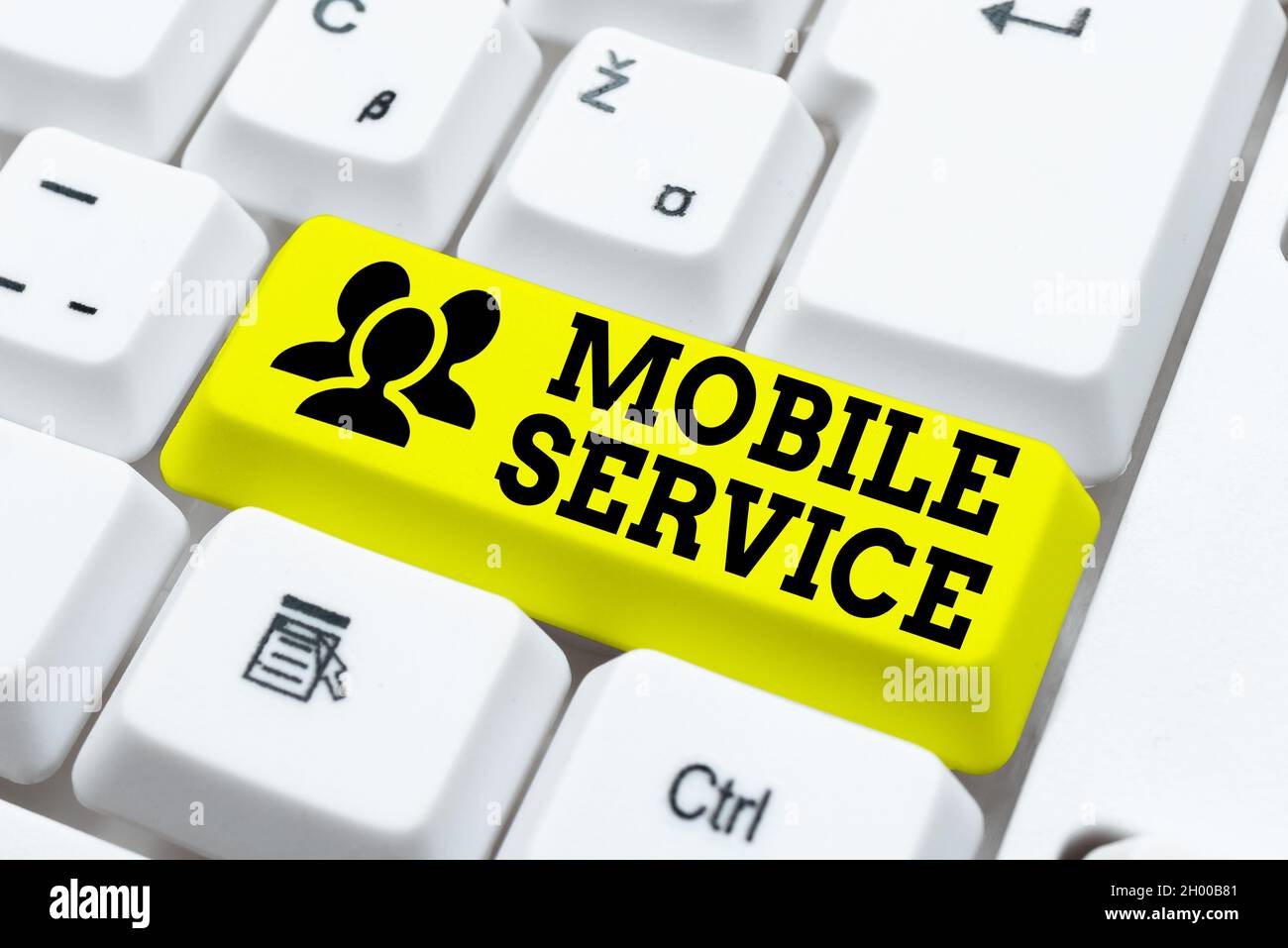 Handwriting text Mobile Service. Business overview Radio communication ...
