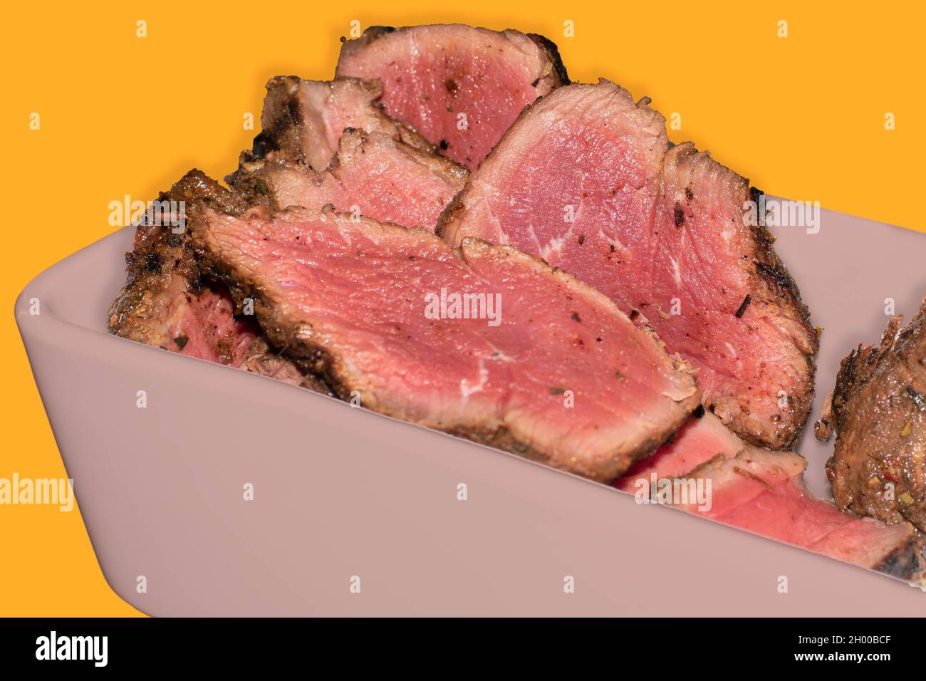 Beef, Steak strips - Food display Stock Photo - Alamy