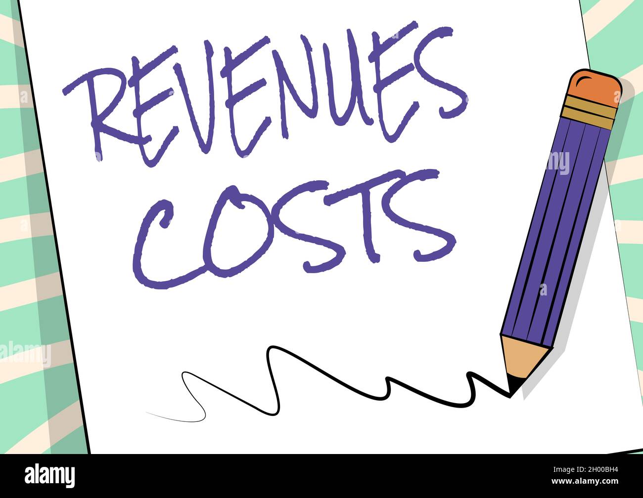 Hand writing sign Revenues Costs. Business concept Total amount of ...