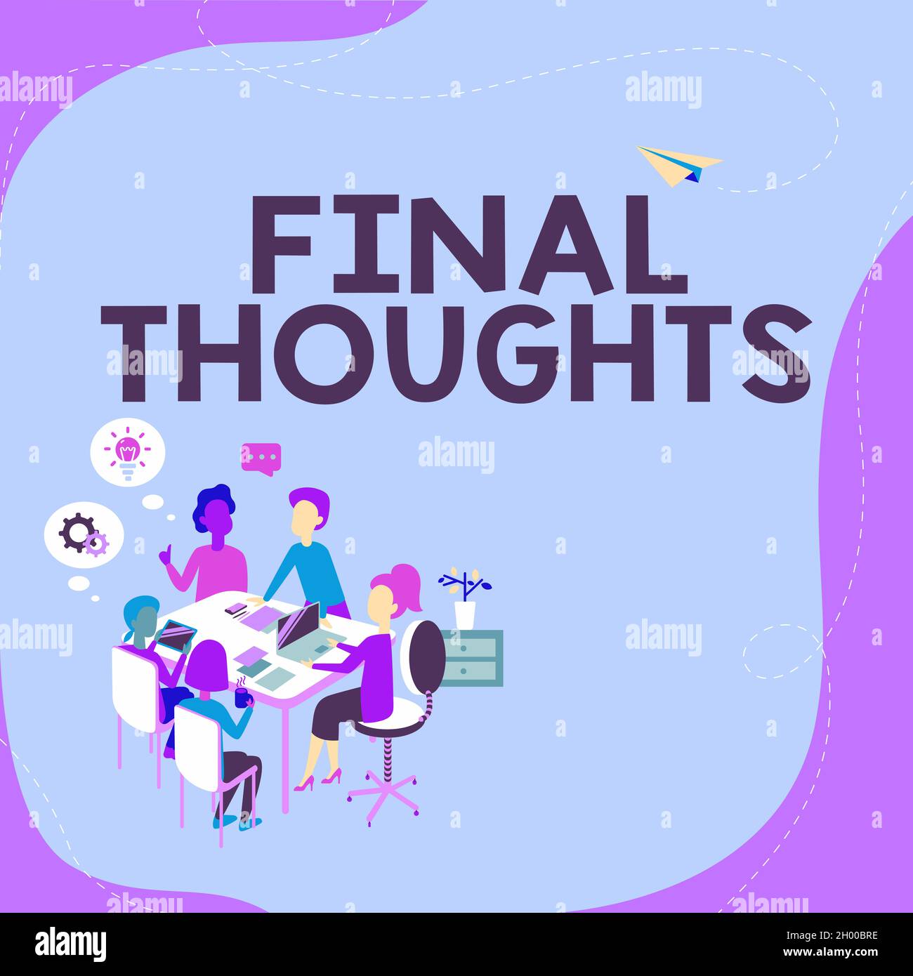 Text sign showing Final Thoughts. Business showcase the conclusion or ...