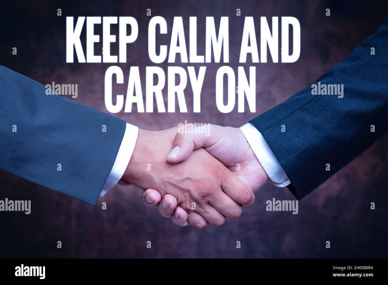 Hand writing sign Keep Calm And Carry On. Internet Concept slogan ...