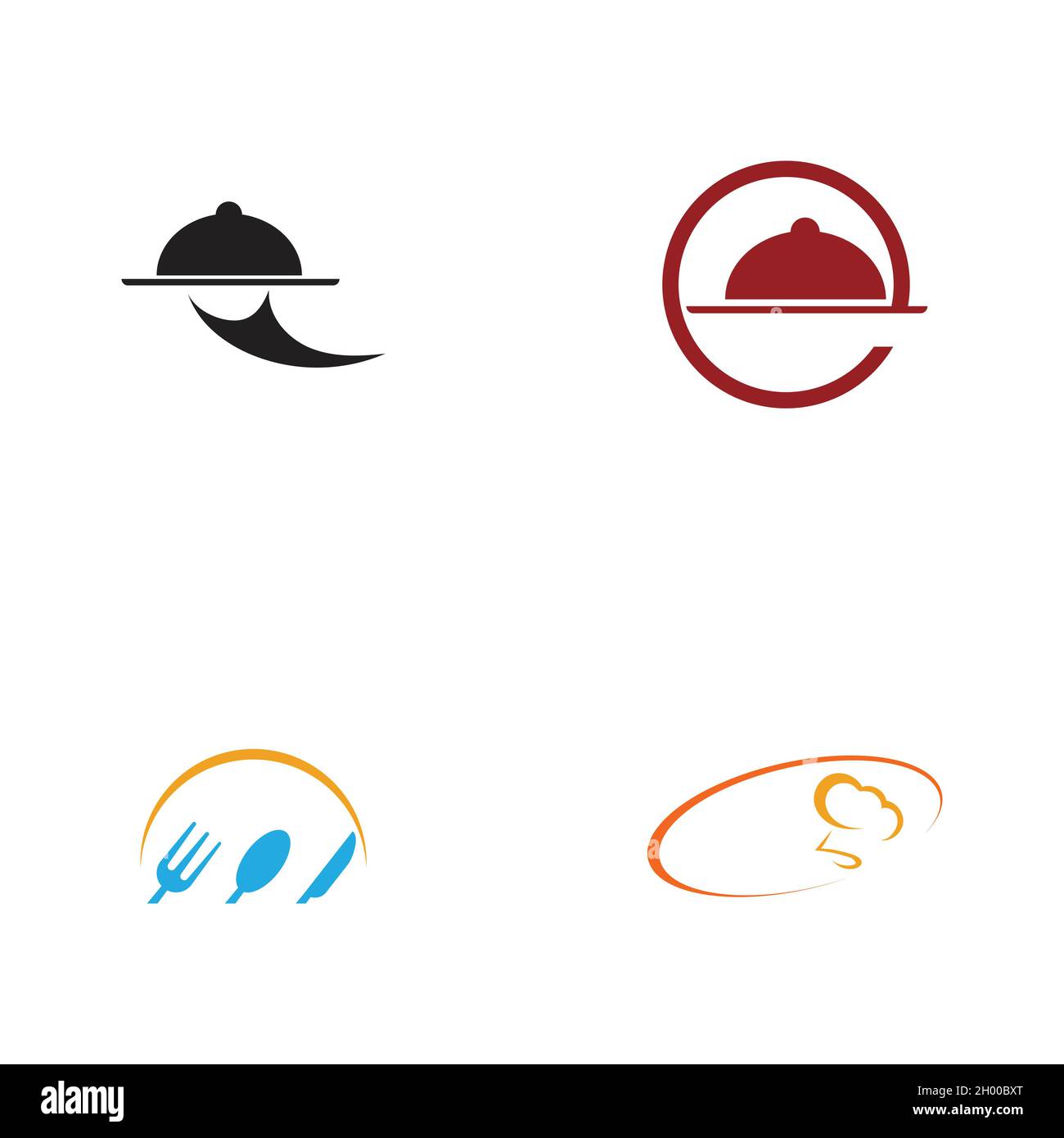 restaurant logo set vector illustration design template Stock Vector ...