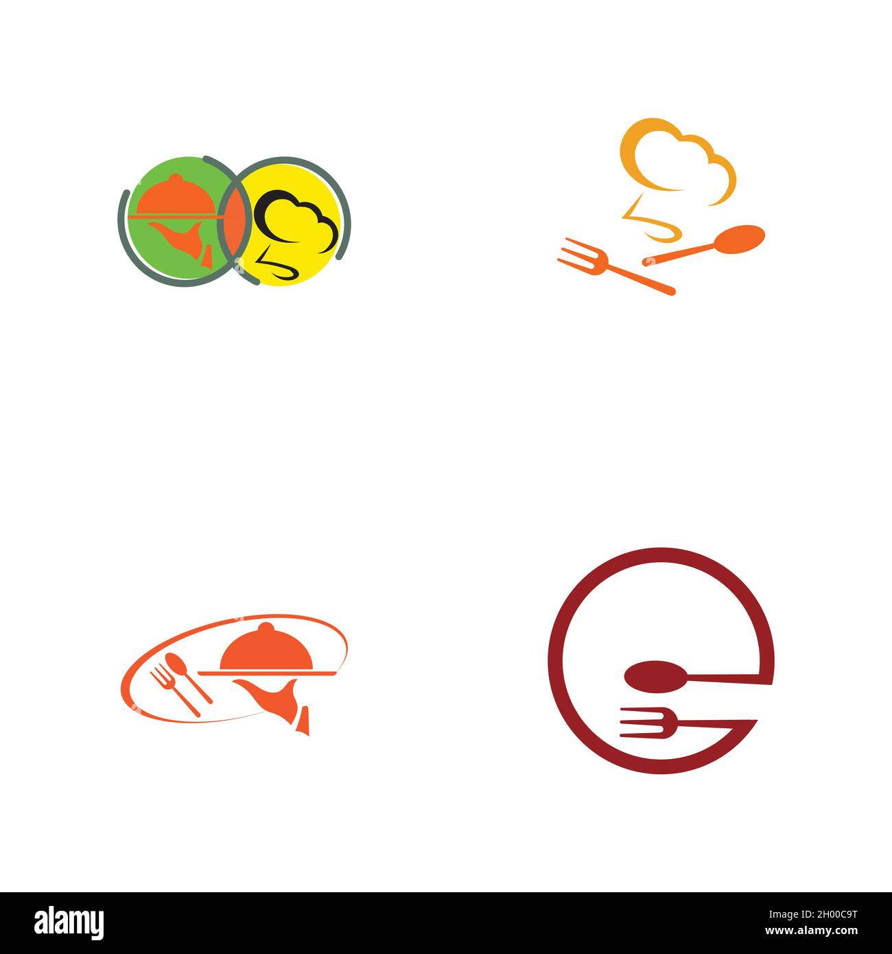 restaurant logo set vector illustration design template Stock Vector ...