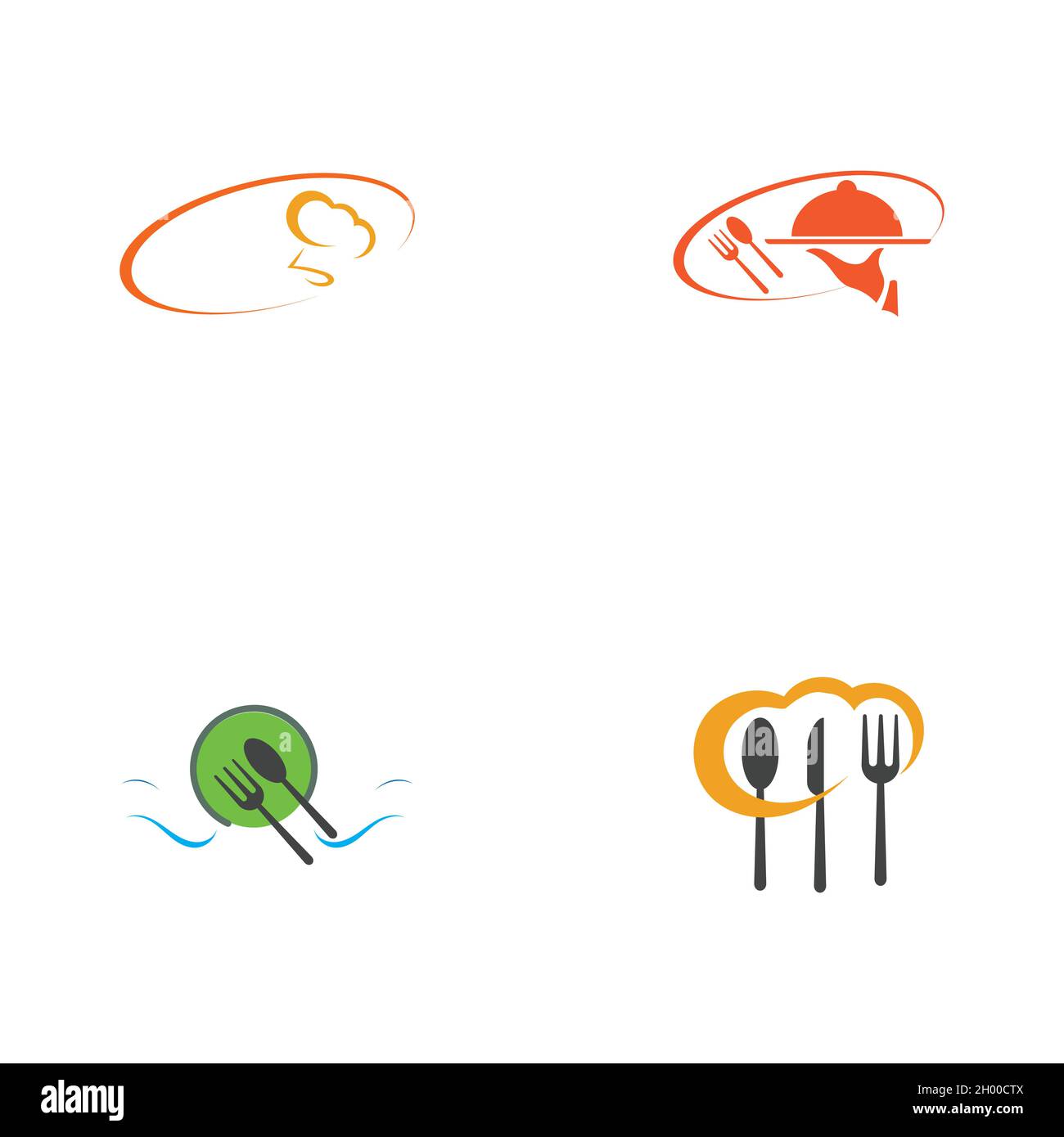 restaurant logo set vector illustration design template Stock Vector ...