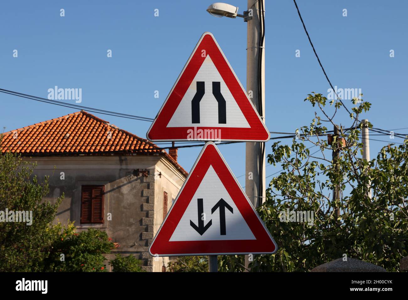 Road signs on the streets of Croatia Stock Photo - Alamy