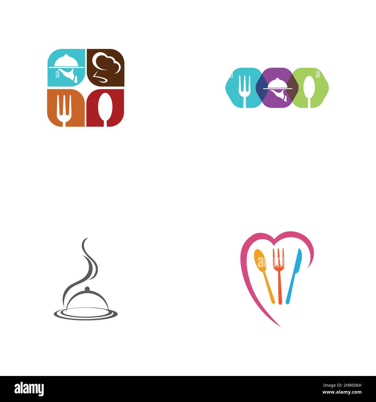 restaurant logo set vector illustration design template Stock Vector ...
