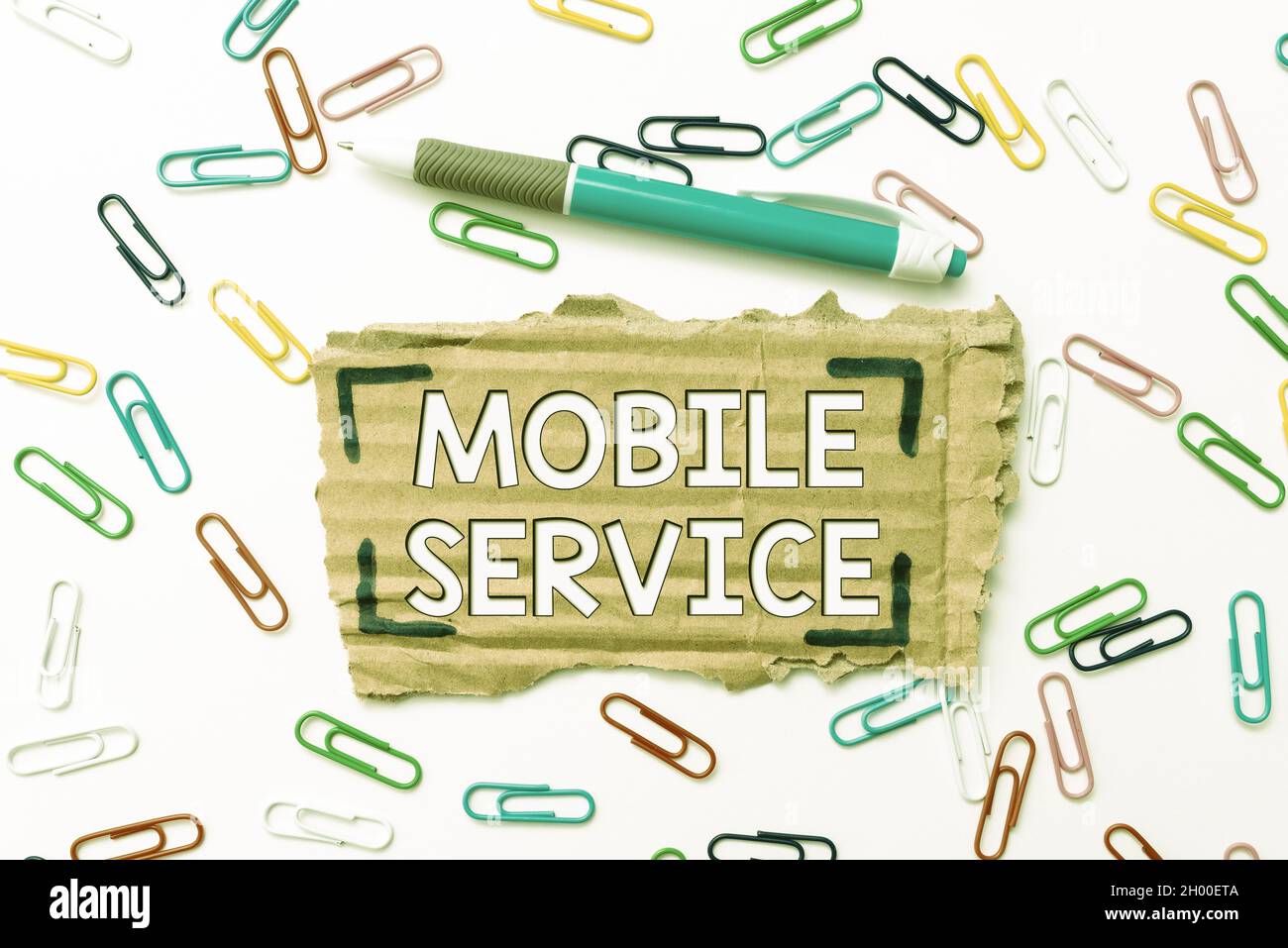 Hand writing sign Mobile Service. Business showcase Radio communication ...