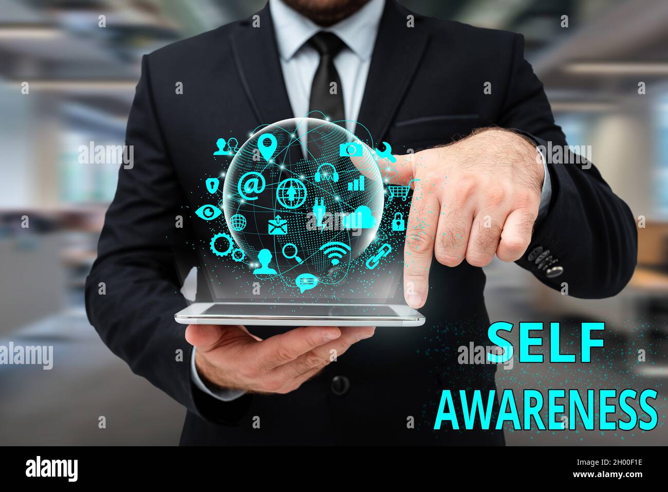 Text sign showing Self Awareness. Concept meaning Consciousness of a ...