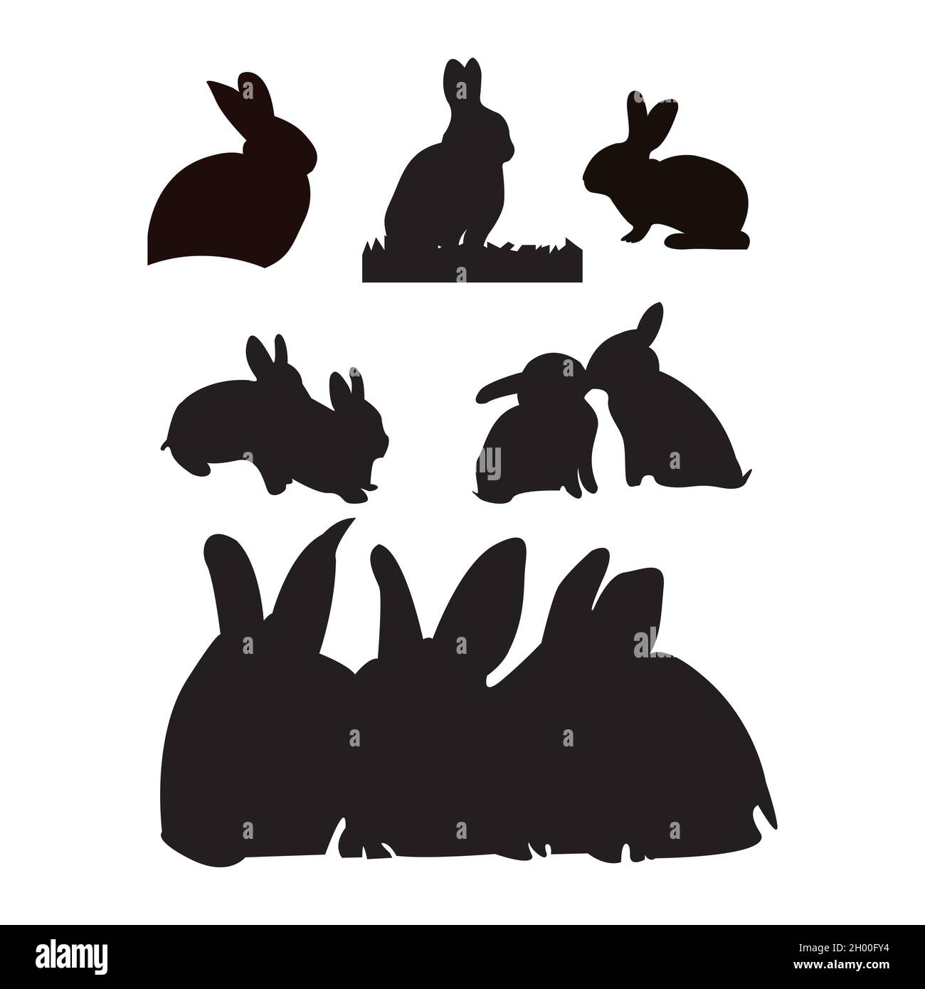 Brown and black rabbits Cut Out Stock Images & Pictures - Alamy