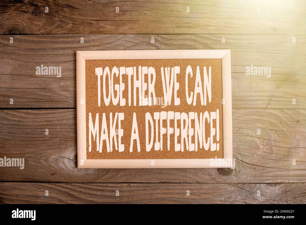 Text sign showing Together We Can Make A Difference. Business showcase ...