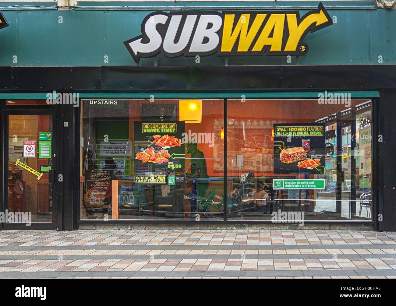 Customers are seen inside Subway Hot Food Store on Fountain Lane in ...