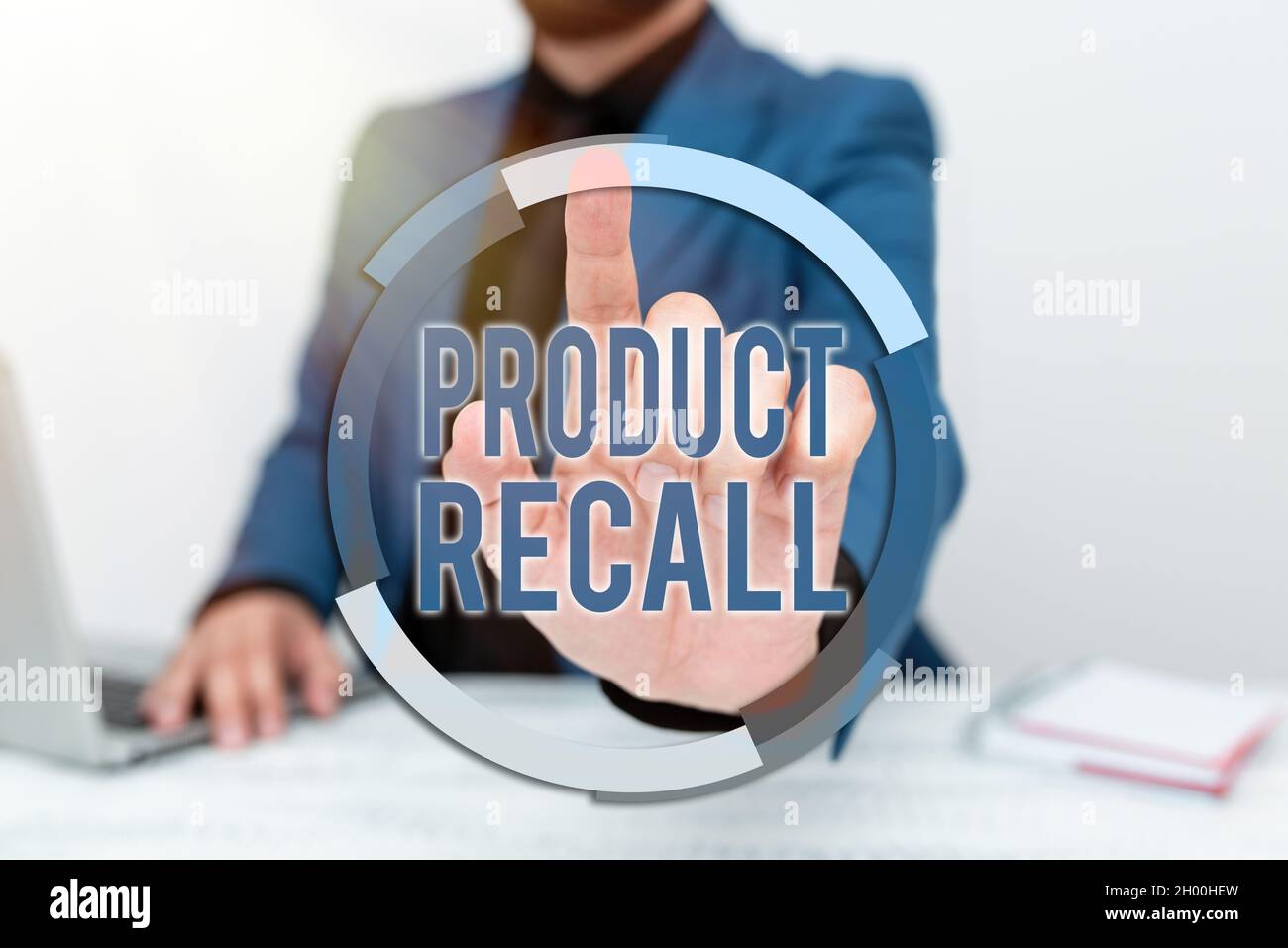 Sign displaying Product Recall. Word for Request by a company to return ...