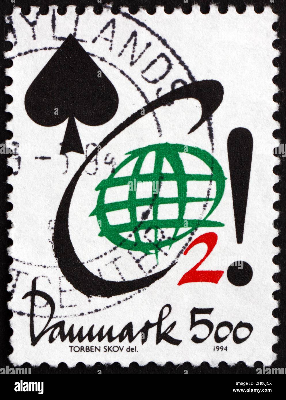 DENMARK - CIRCA 1994: a stamp printed in Denmark shows CO2 ...