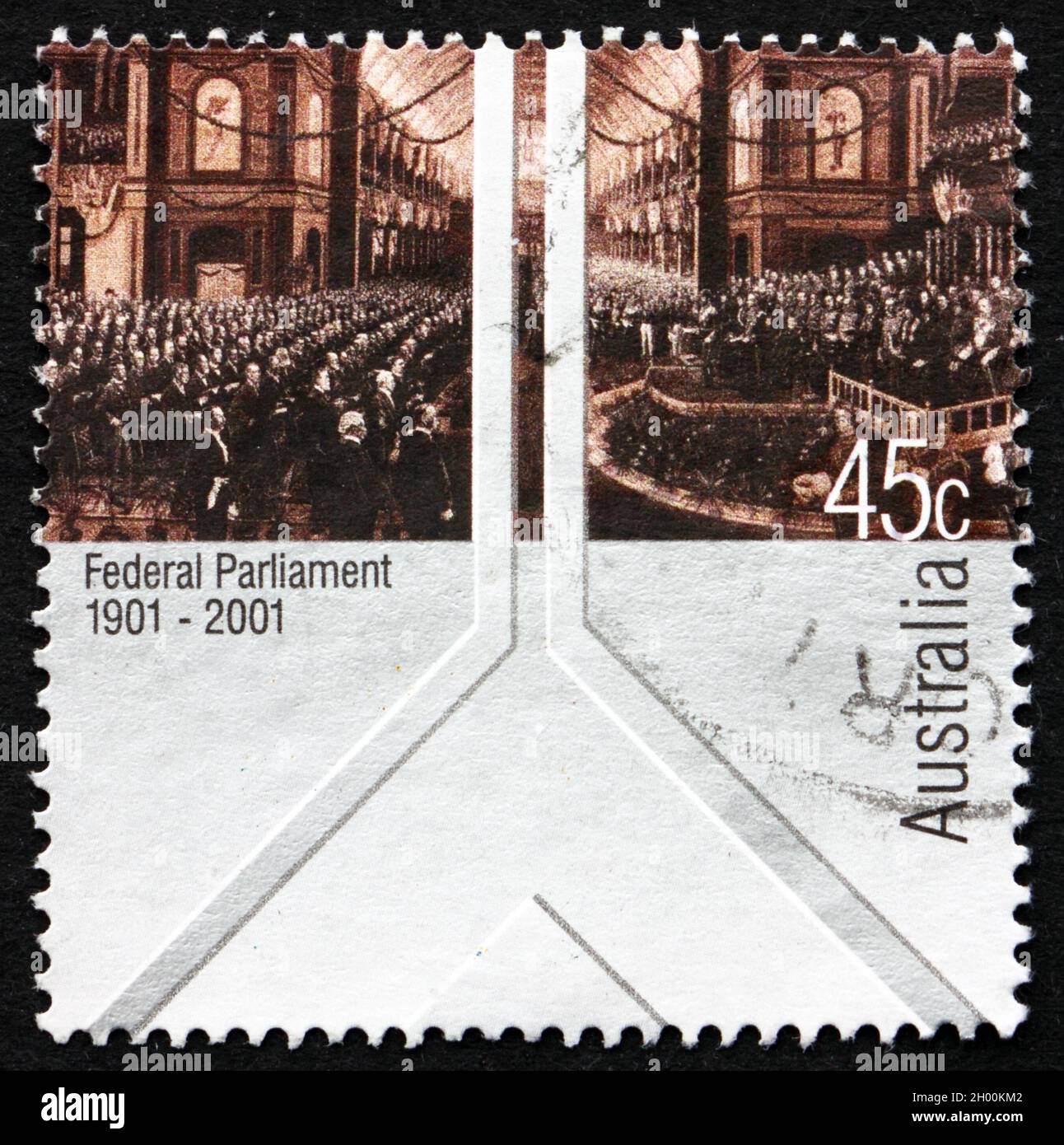 AUSTRALIA - CIRCA 2001: a stamp printed in Australia shows The Opening ...