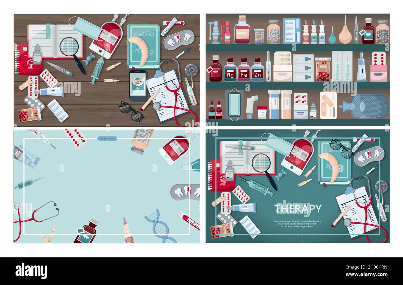Vector medical banner. Pharmacy template for hospitals, advertising ...