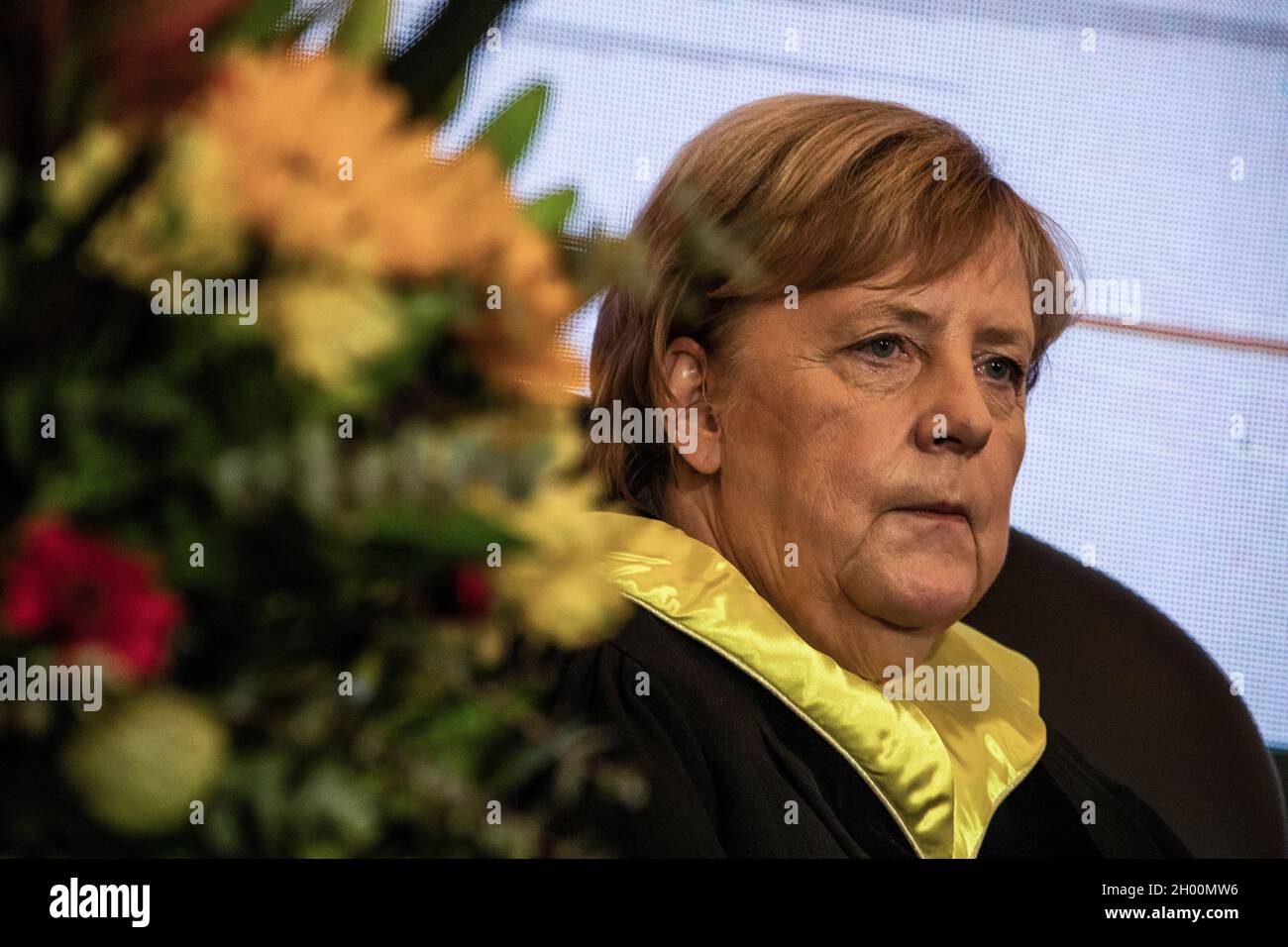 Jerusalem, Israel. 10th Oct, 2021. German Chancellor Angela Merkel ...