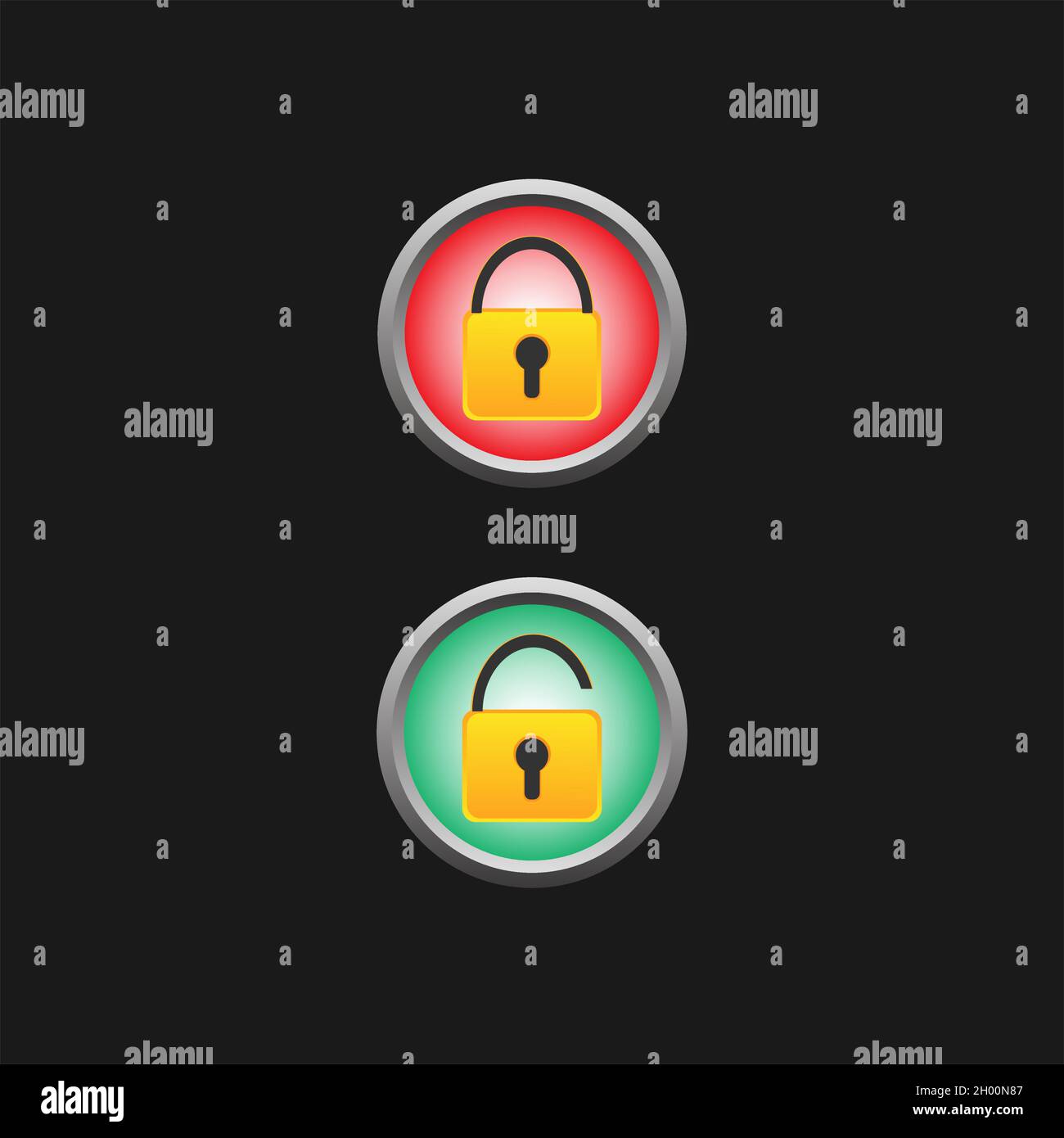 Locked and unlocked the button icon. The button icon template is locked ...