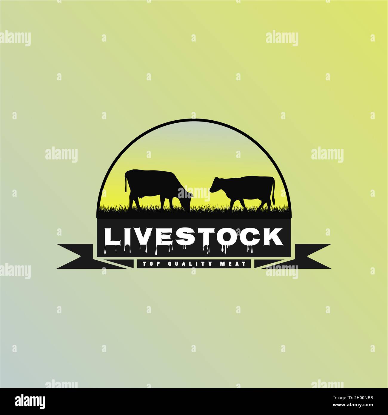 Vector inspiration for Vintage Cow / Beef farm logo design. Creative ideas of animal farm logos ...