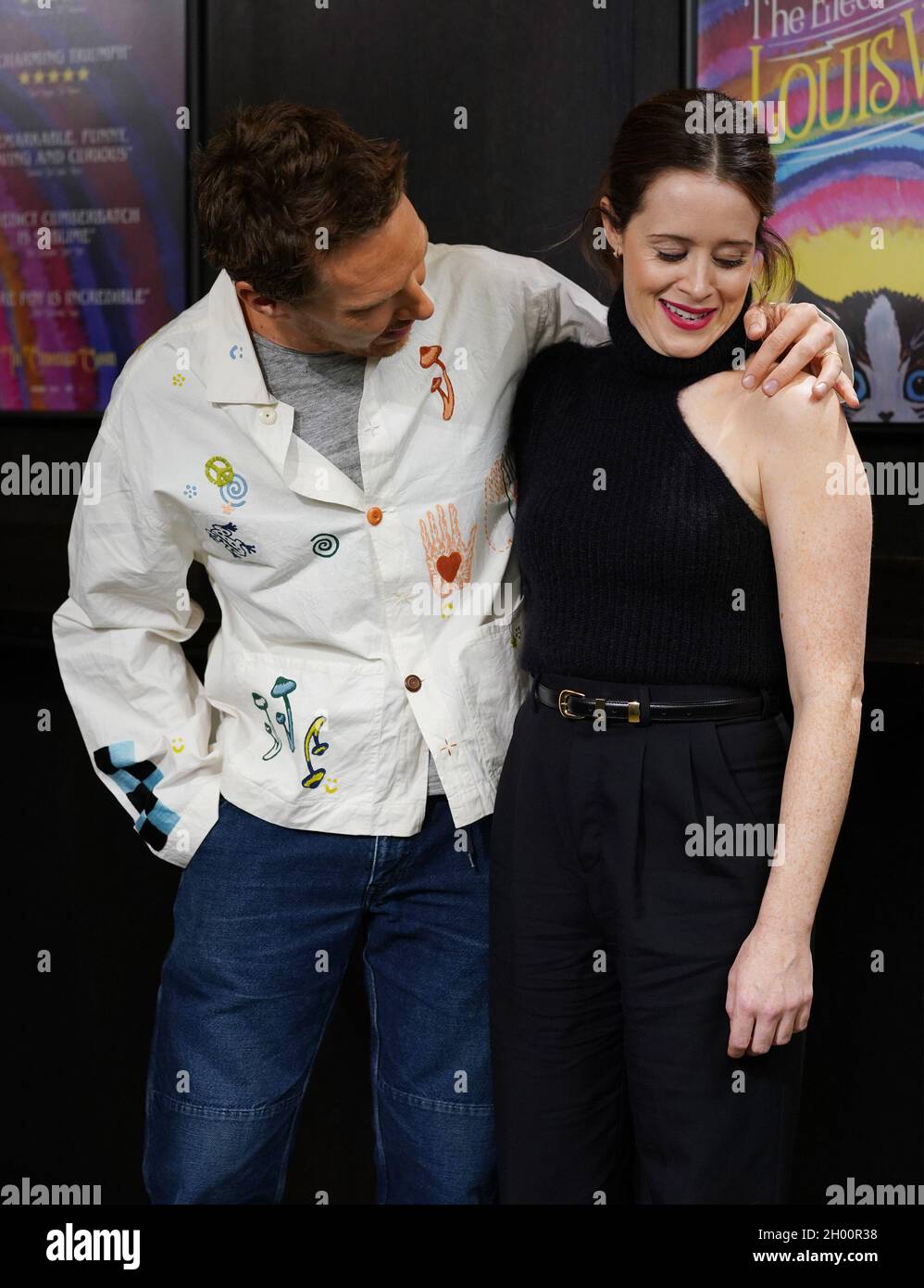 Cast members Benedict Cumberbatch and Claire Foy at a screening of The ...