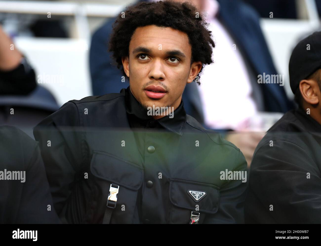 Liverpool footballer Trent Alexander-Arnold in the stands during the ...