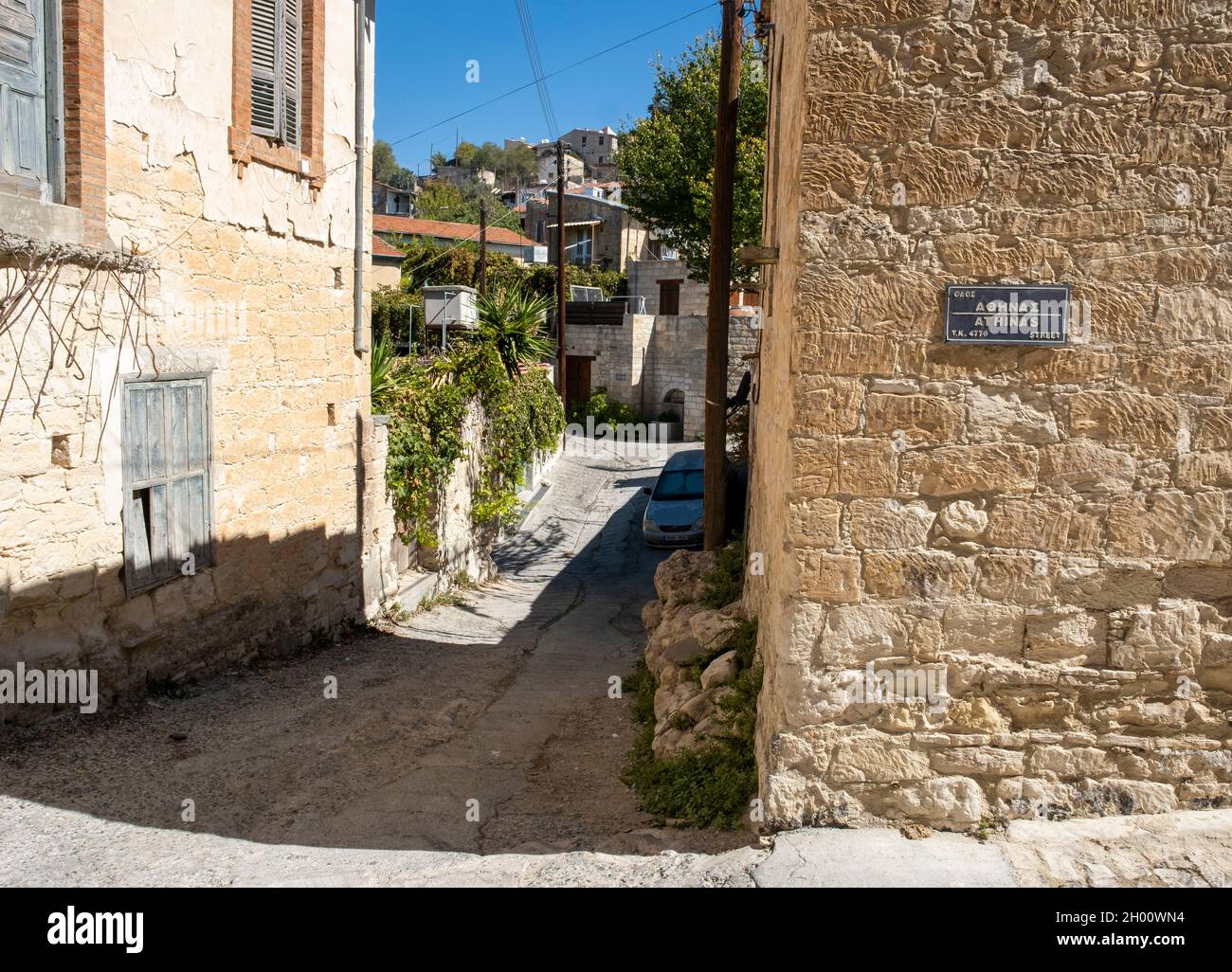 The corner of Athenas Street, Arsos village a typical mountain village ...