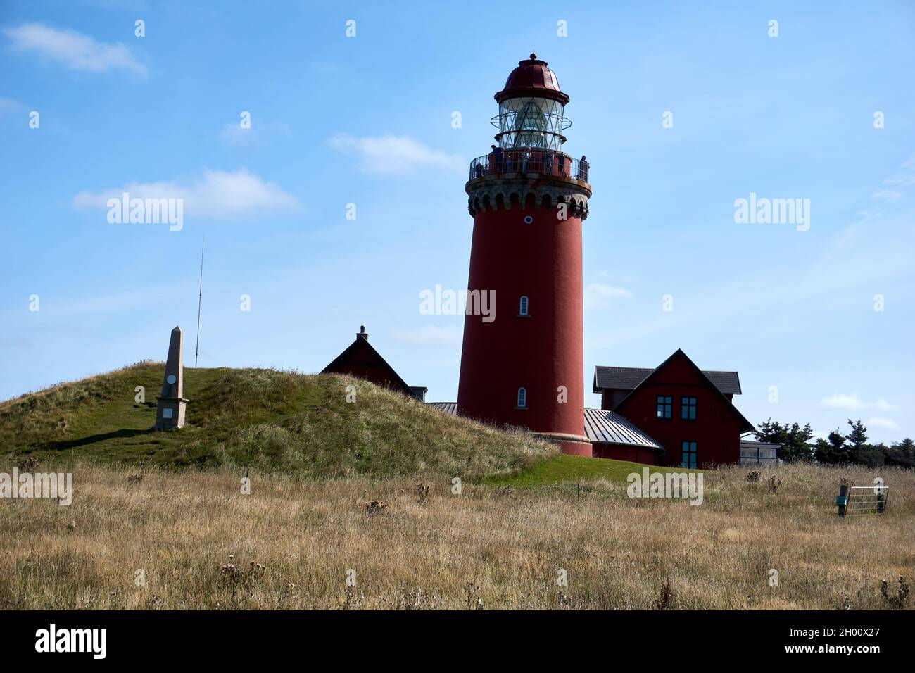 A beautiful view of a Bovbjerg Lighthouse on a sunny day in Lemvig ...