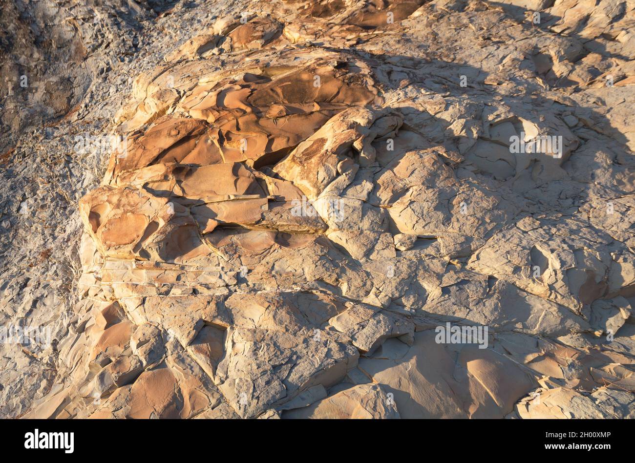 Rock formation on the coast of Dzhanhot (Russia) close-up. Texture ...