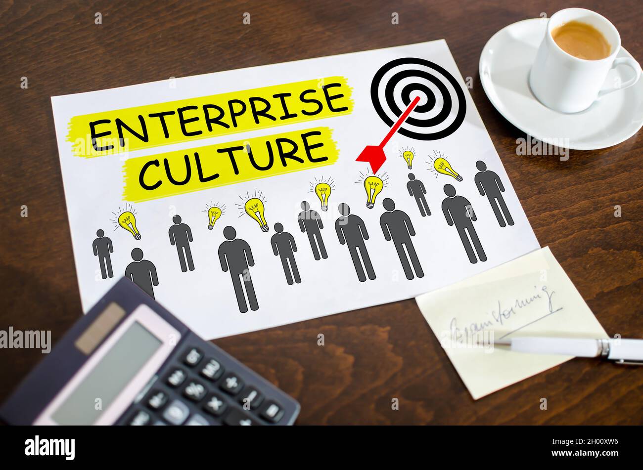 Enterprise culture concept on a paper placed on a desk Stock Photo - Alamy