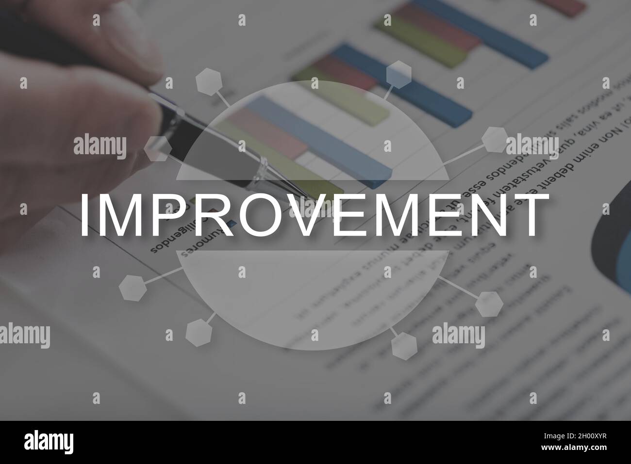 Improvement concept illustrated by a picture on background Stock Photo ...