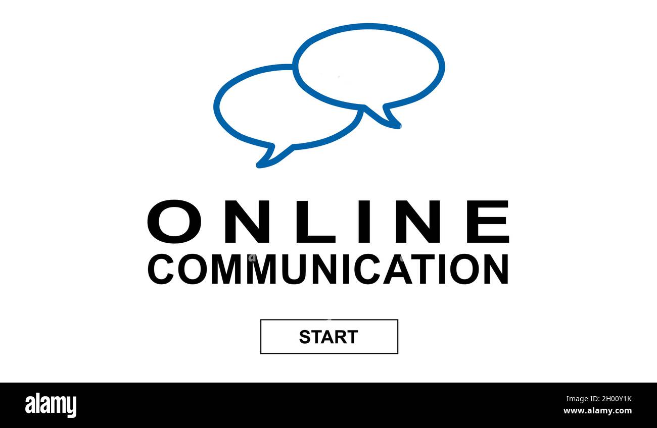 Online communication chatting concept Cut Out Stock Images & Pictures ...