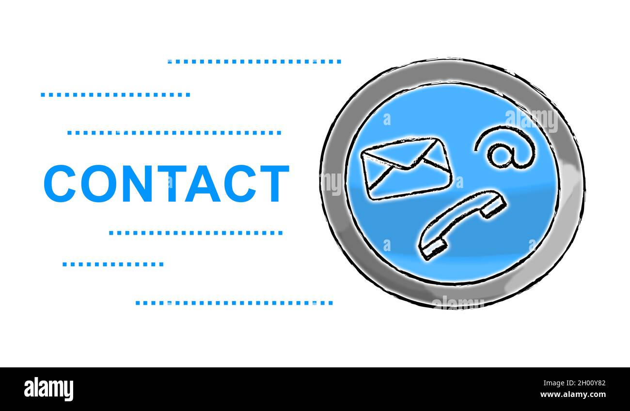 Illustration of a contact concept Stock Photo - Alamy
