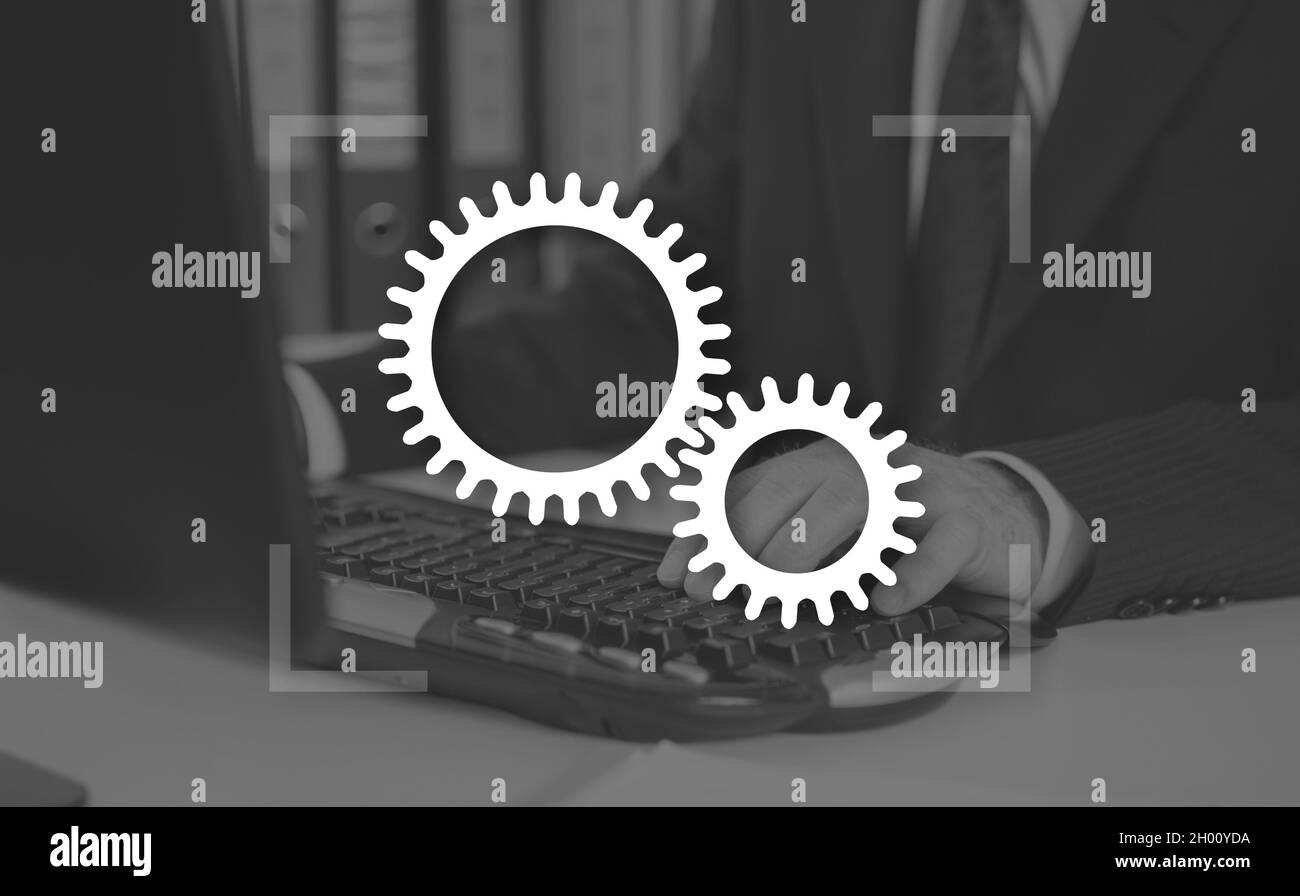 Setting concept illustrated by a picture on background Stock Photo - Alamy