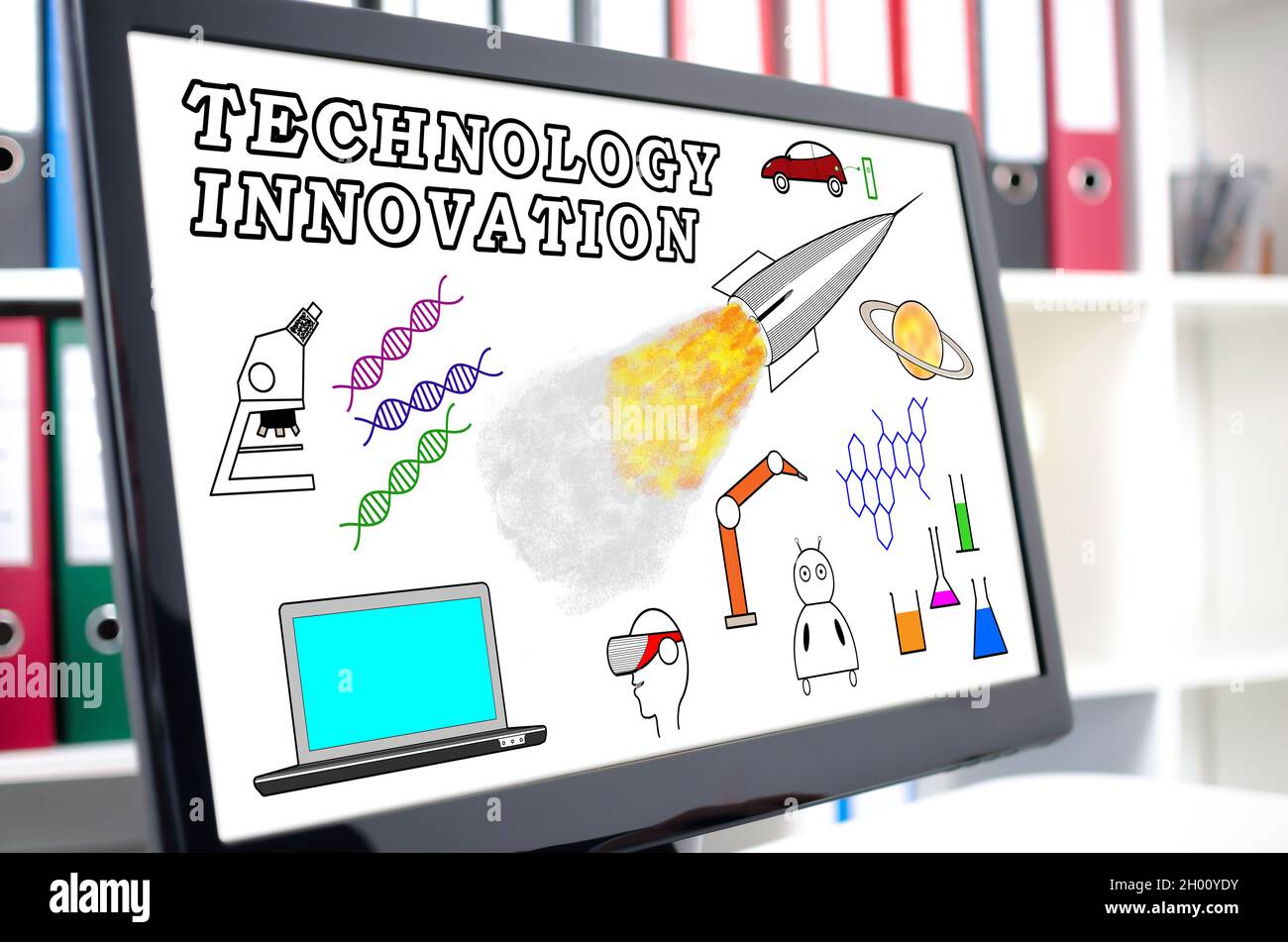 Technology innovation concept shown on a computer screen Stock Photo ...