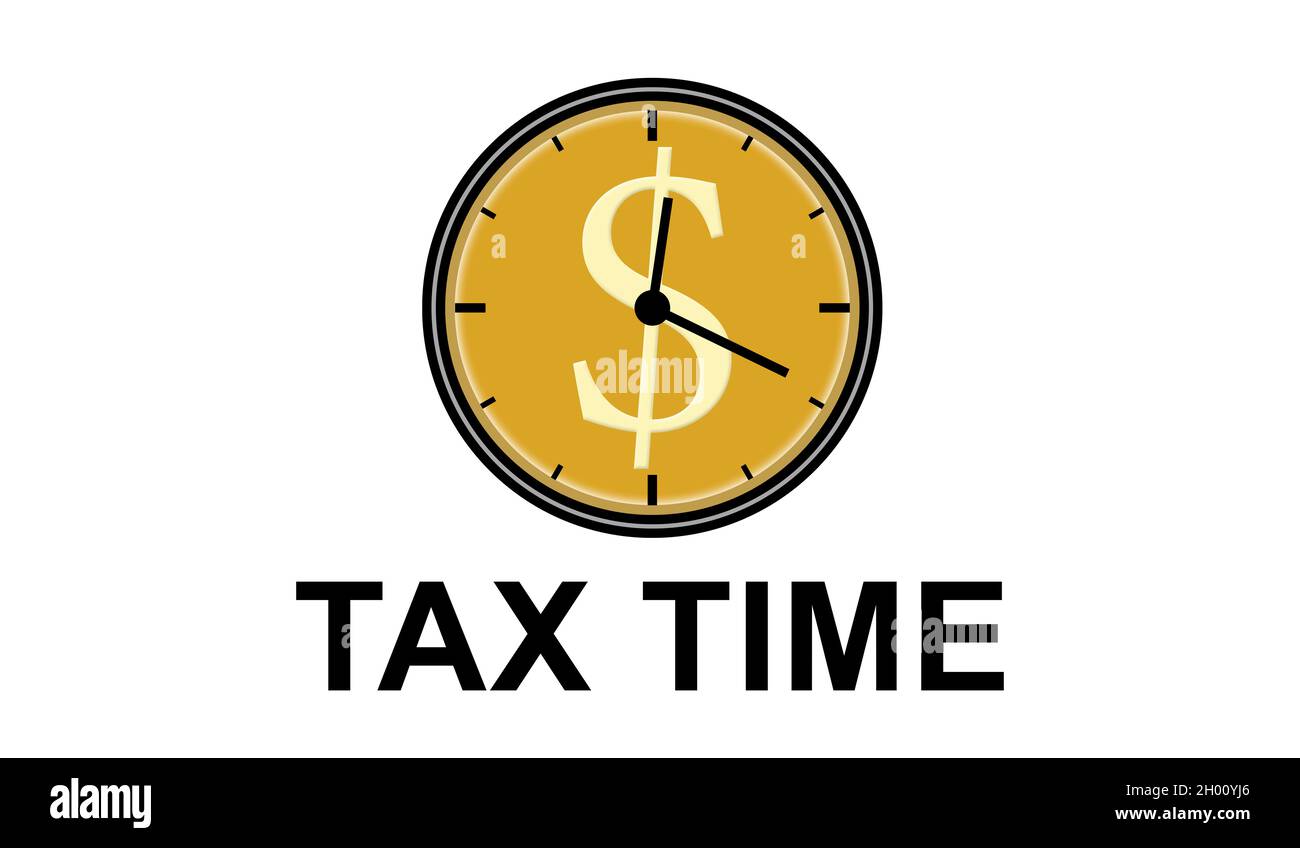 Illustration of a tax time concept Stock Photo - Alamy