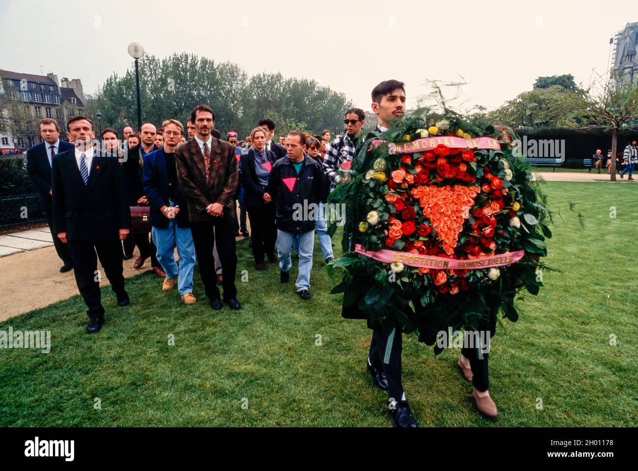 Memorial pink triangle hi-res stock photography and images - Alamy